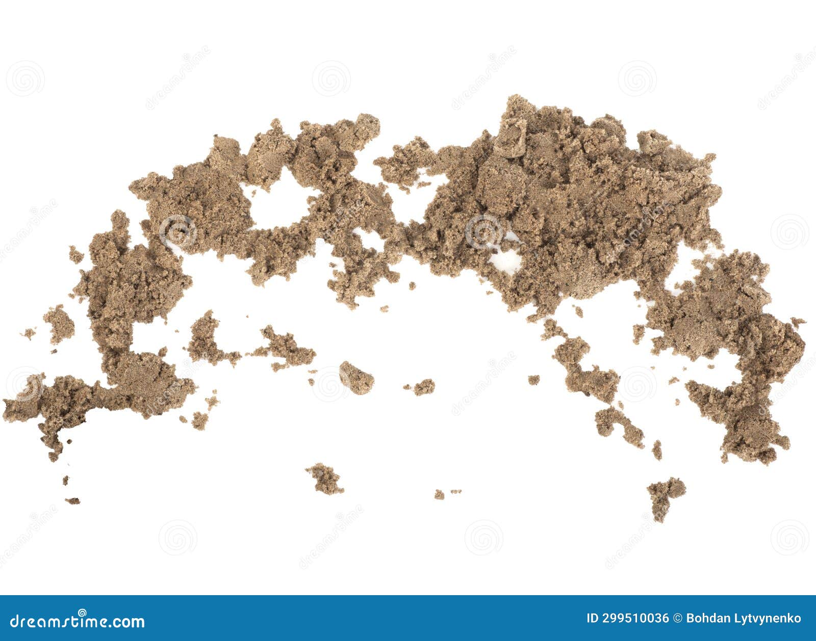 Pile of Wet Sand Isolated on White Background. Stock Photo - Image of ...