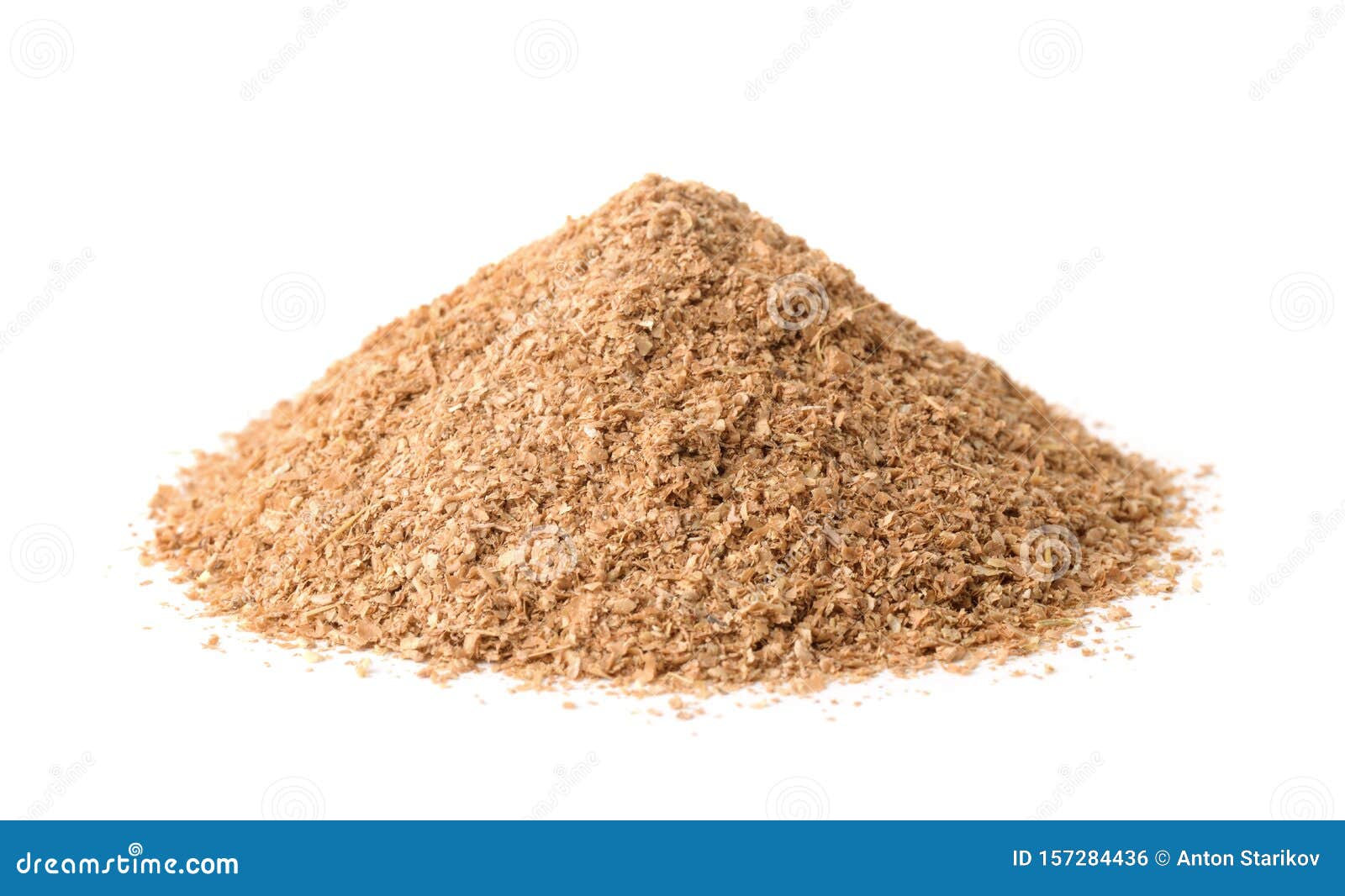 Wheat Bran Isolated On White Background.side View Royalty-Free Stock ...