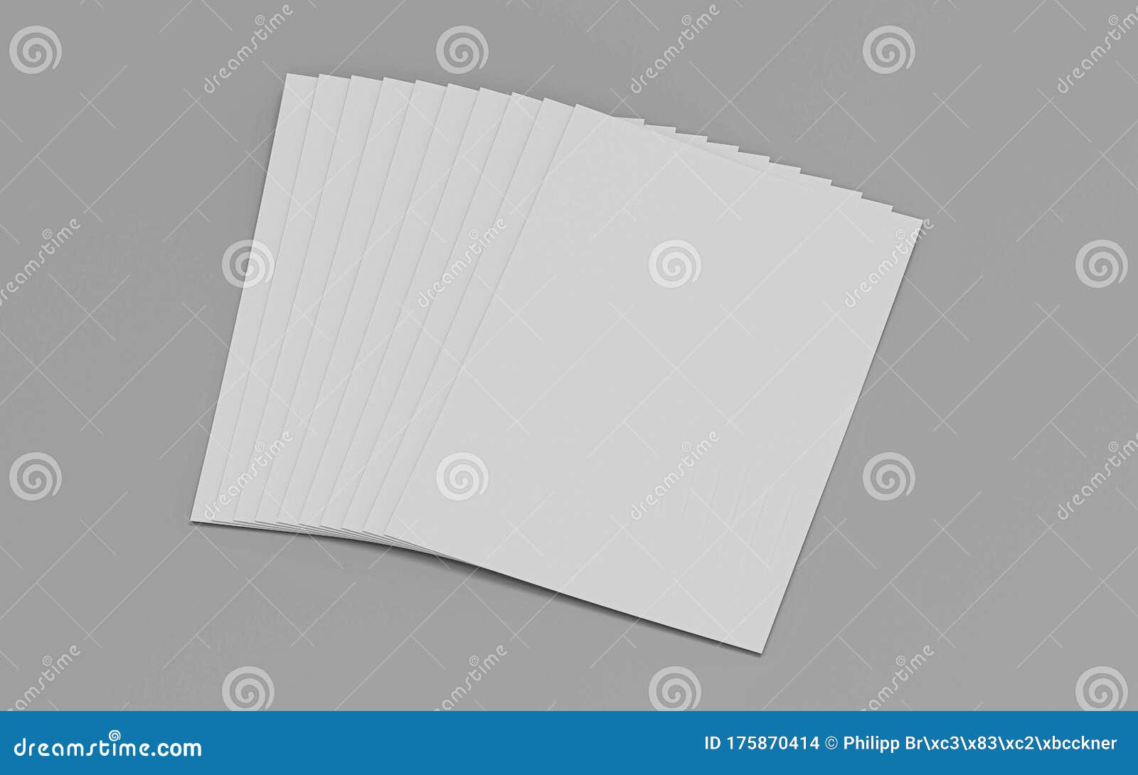 Pile of White Din A4 Paper Sheets Isolated on Grey To Replace Your ...