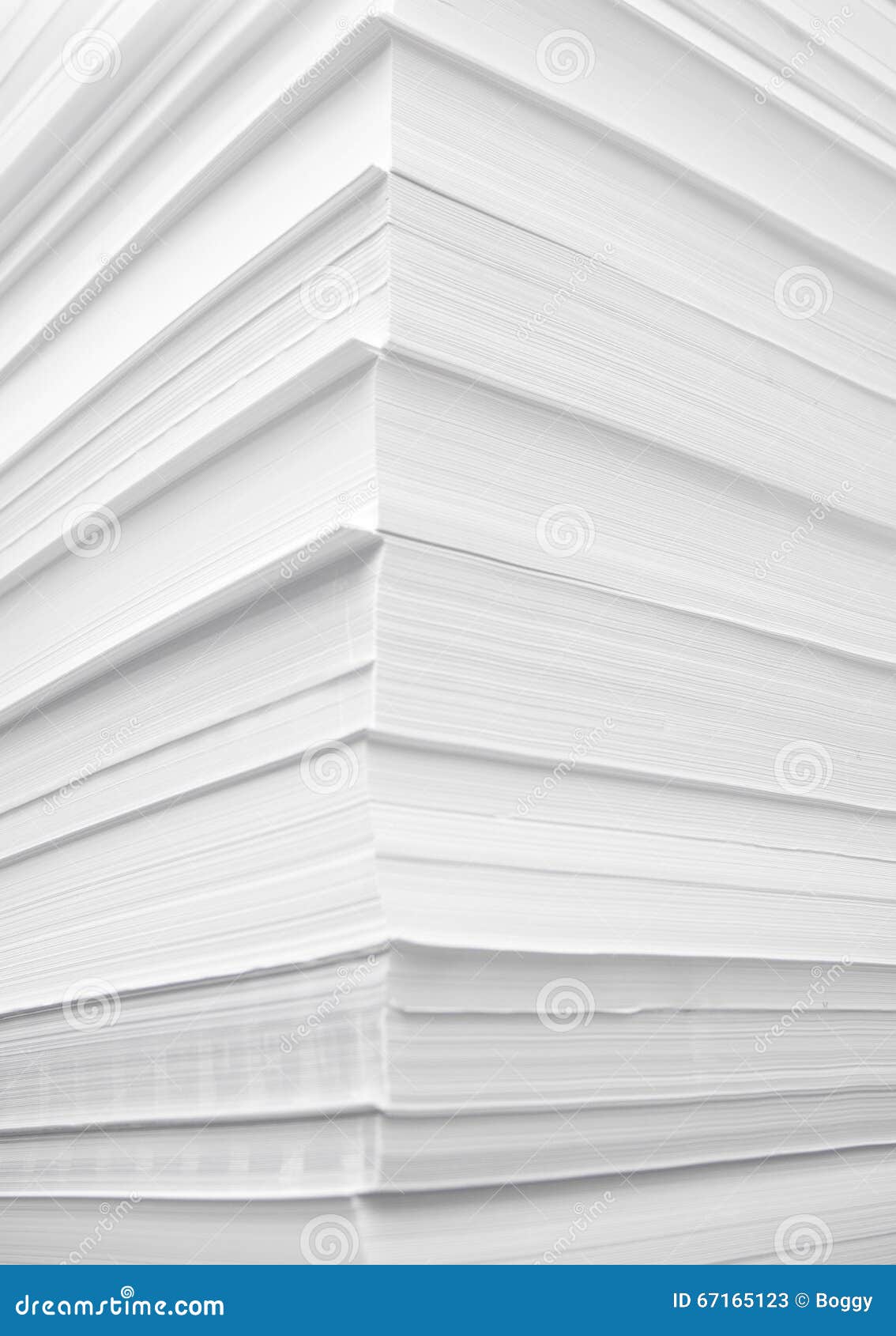 A pile of white paper stock image. Image of reports, brochures - 67165123