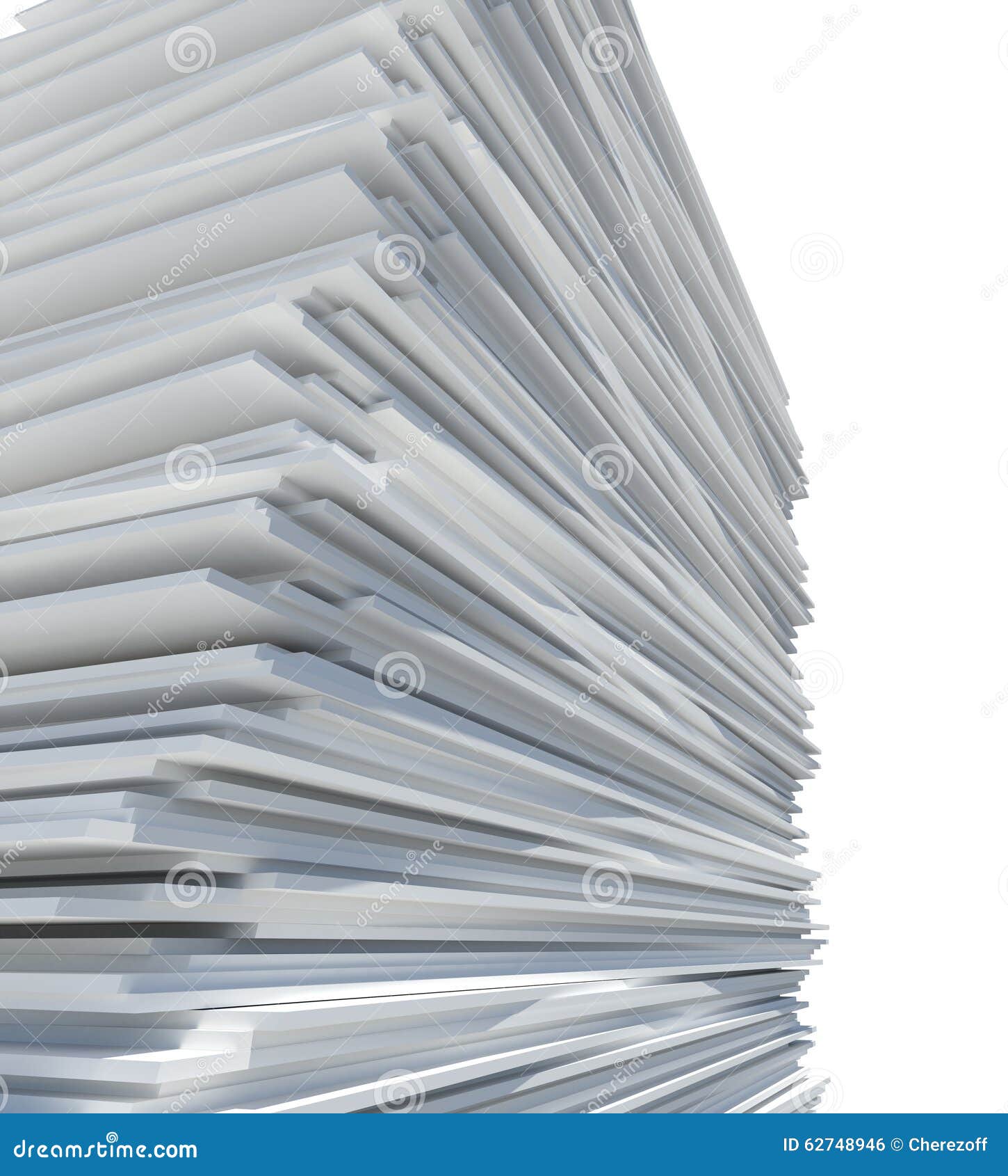 Pile of white paper stock photo. Image of outline, paper - 62748946