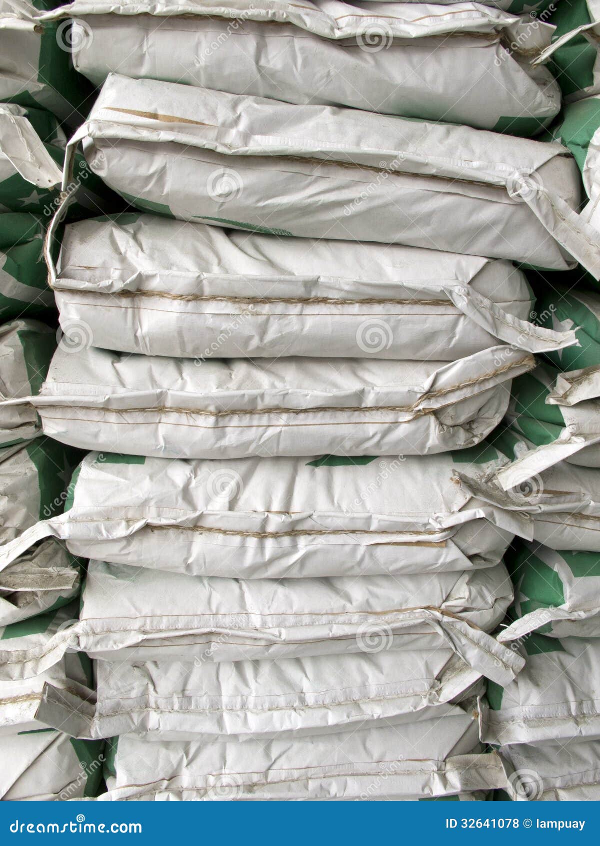 Pile of white paper sacks stock photo. Image of retail - 32641078