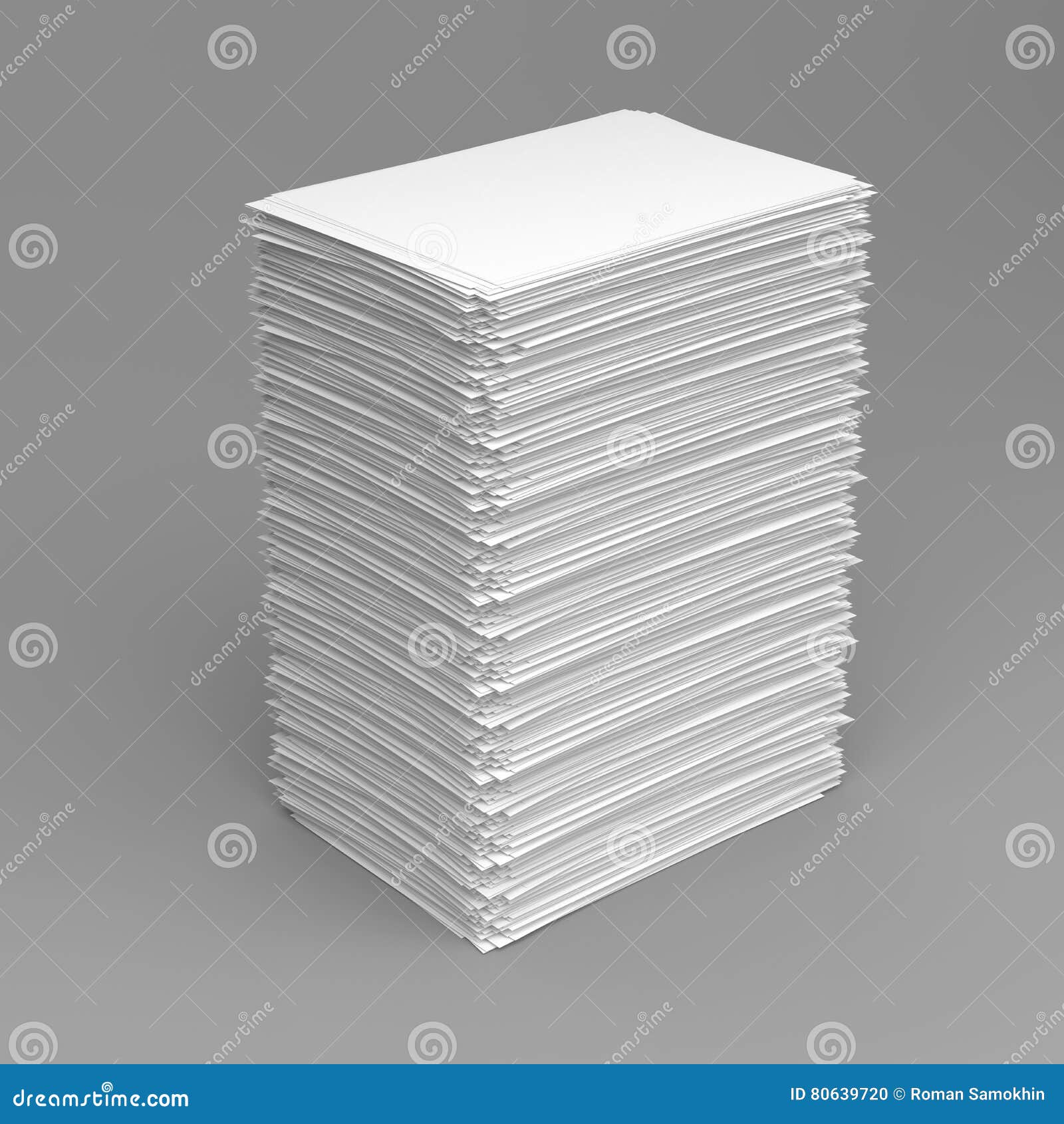 Pile of white paper stock illustration. Illustration of abundance ...