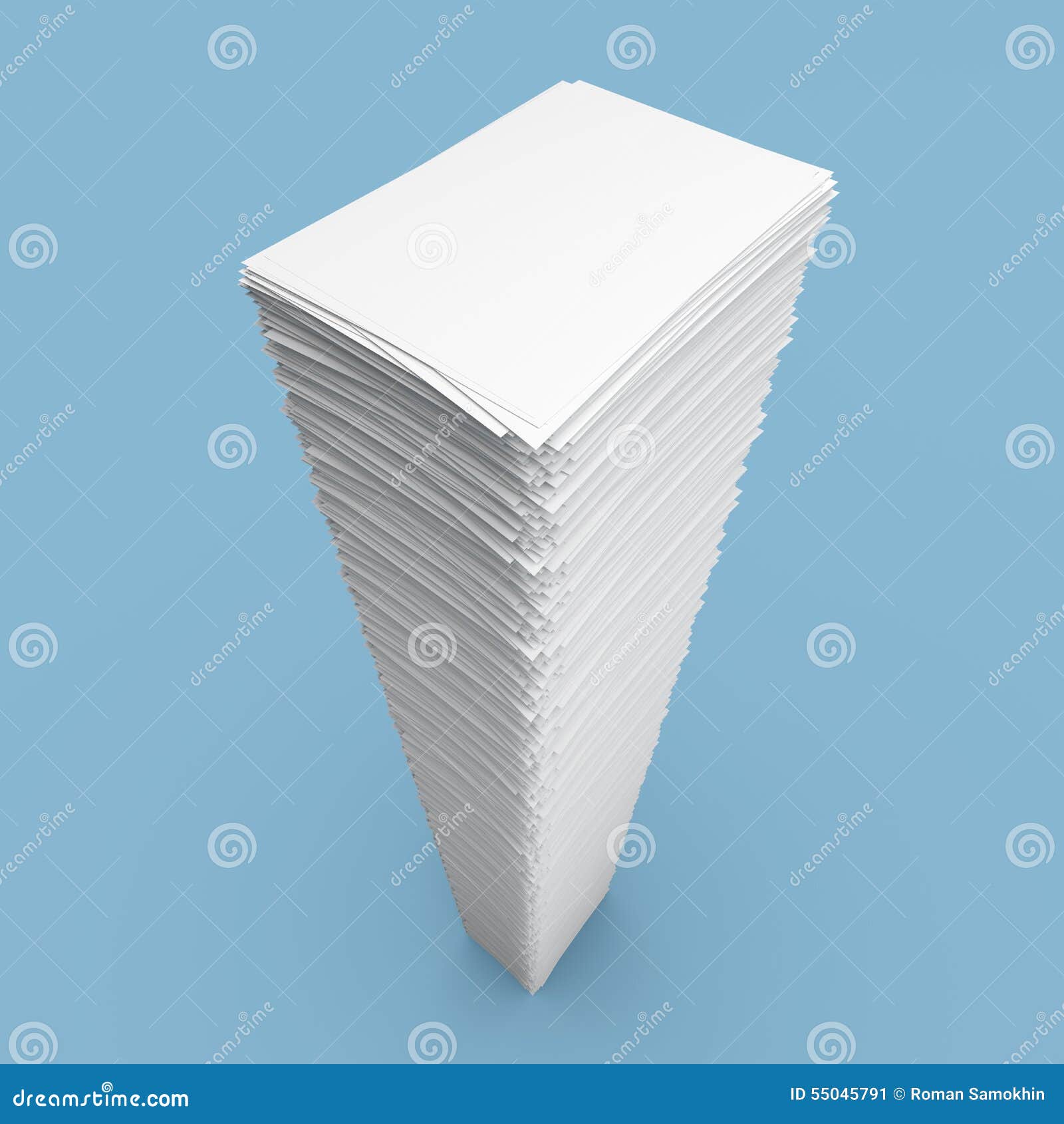Pile of white paper sheets stock illustration. Illustration of data ...