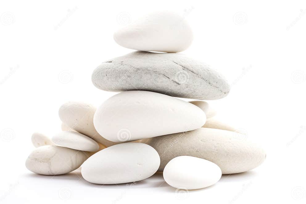 A Pile of White Rocks Stacked on Top of Each Other Stock Photo - Image ...