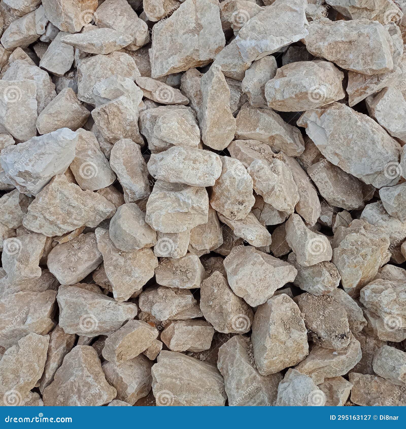 Pile of White Stones in the Field at Daytime Stock Image - Image of ...