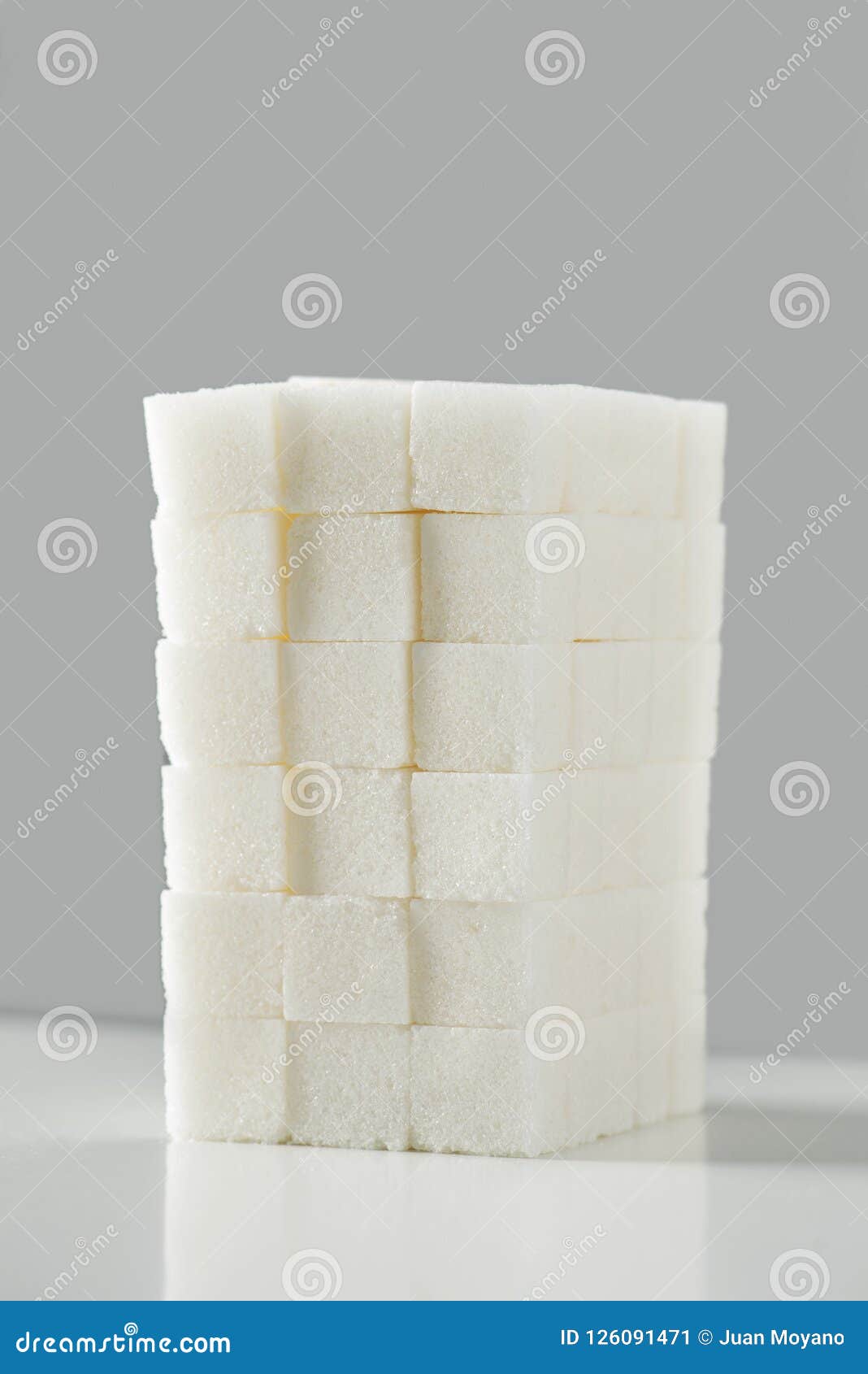 Pile of white sugar cubes stock image. Image of grain - 126091471