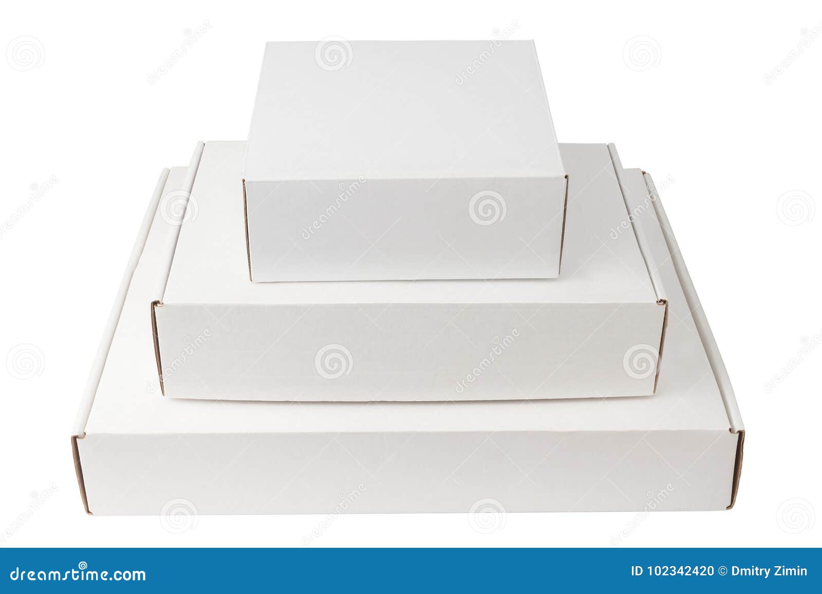 Pile of white thin boxes stock photo. Image of delivery - 102342420