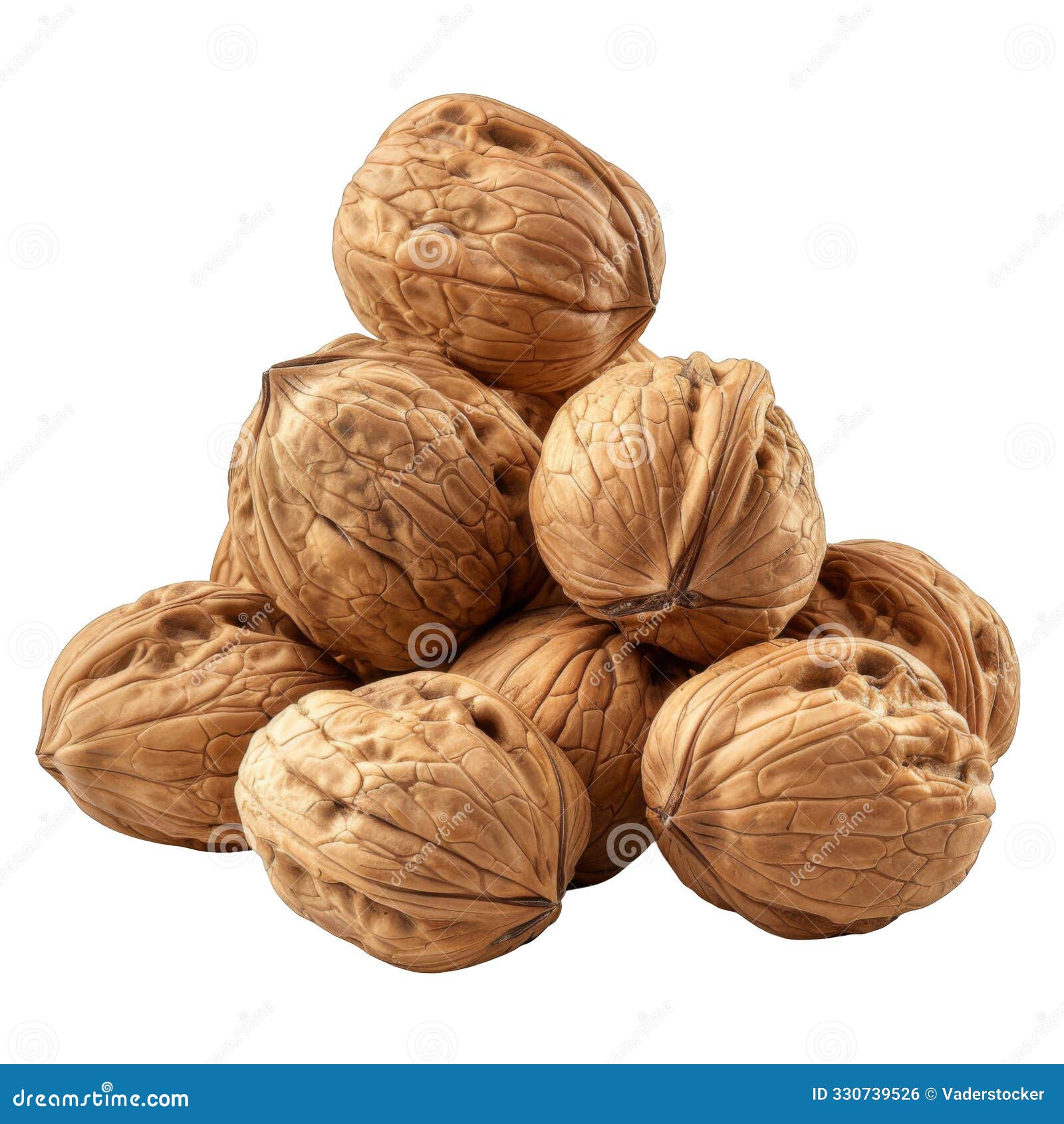 A Pile Of Whole Walnuts With Their Shells Intact Stock Photography ...