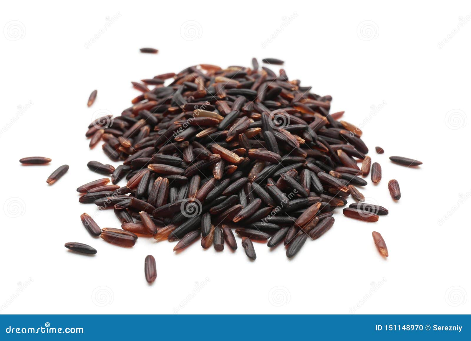 Pile Of Wild Rice On White Background Stock Image | CartoonDealer.com ...