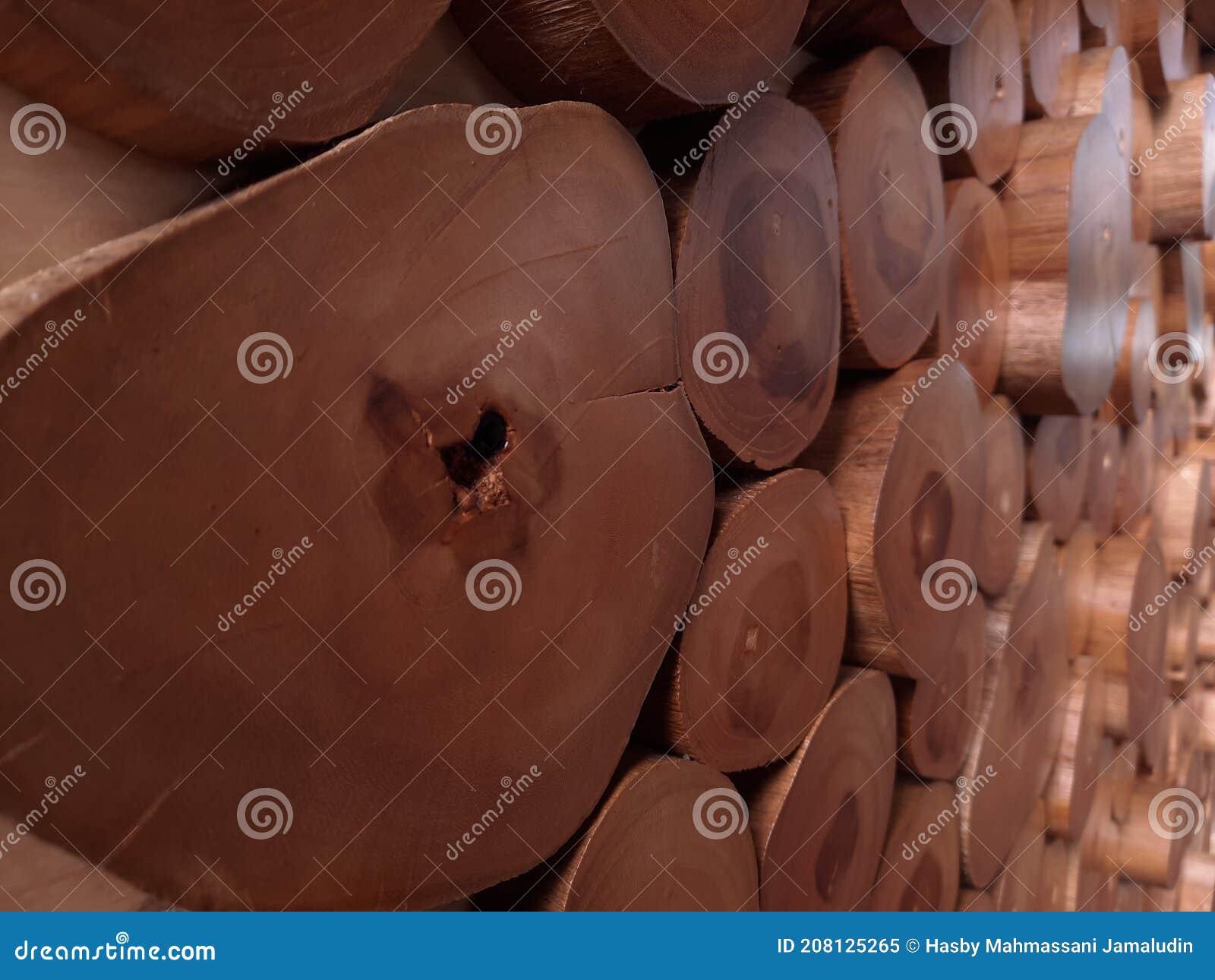 Pile of Wood that Becomes a Pattern for Interior Design Stock Image ...