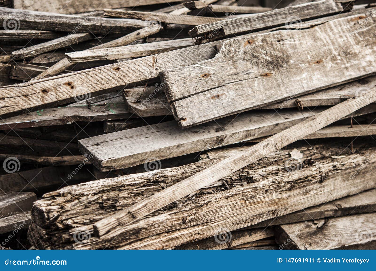Pile of wood with nails stock image. Image of garbage - 147691911