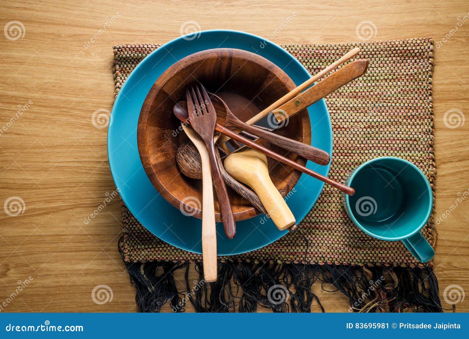 Pile of Wooden Kitchen Utensils Stock Image - Image of closeup, rustic ...