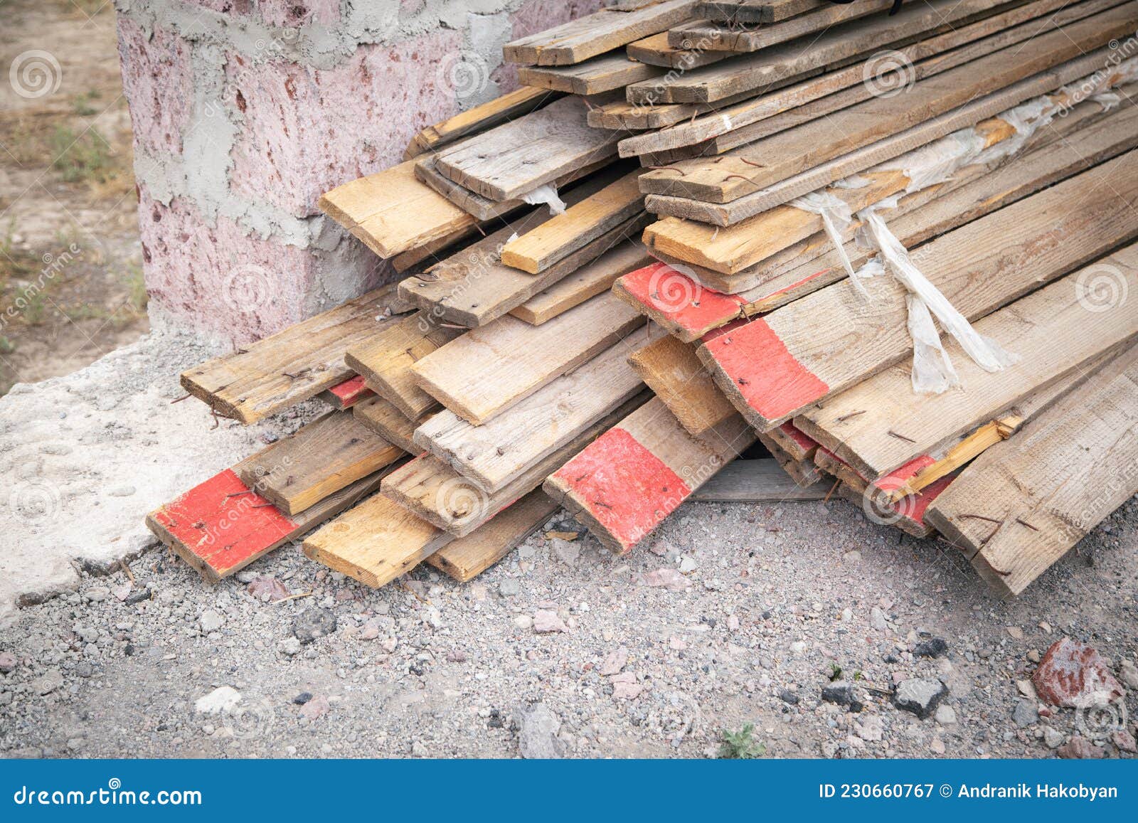 A pile of wooden planks stock image. Image of processing - 230660767