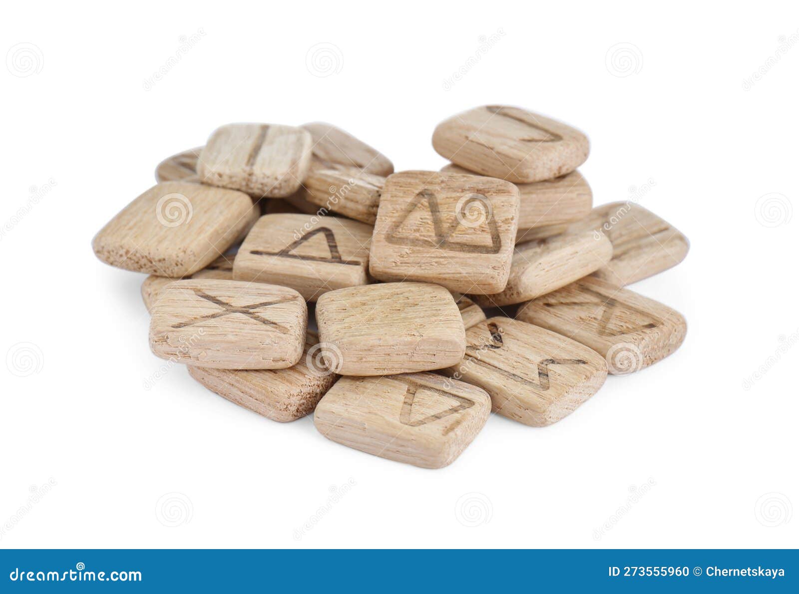 Wooden Runes Of Dagaz Stands On A Tree. Symbol Of The Runic Circle ...