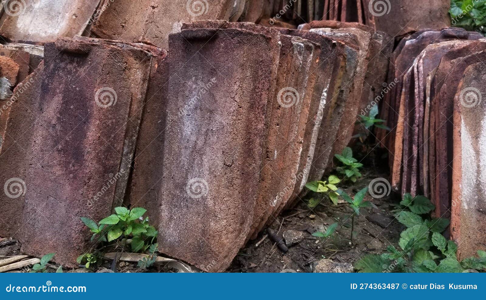 Pile of worn out tiles stock image. Image of tile, worn - 274363487