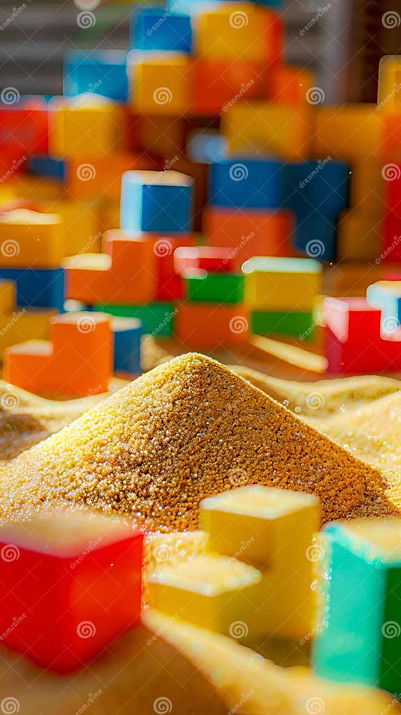 A pile of yellow blocks stock image. Image of powder - 326929935
