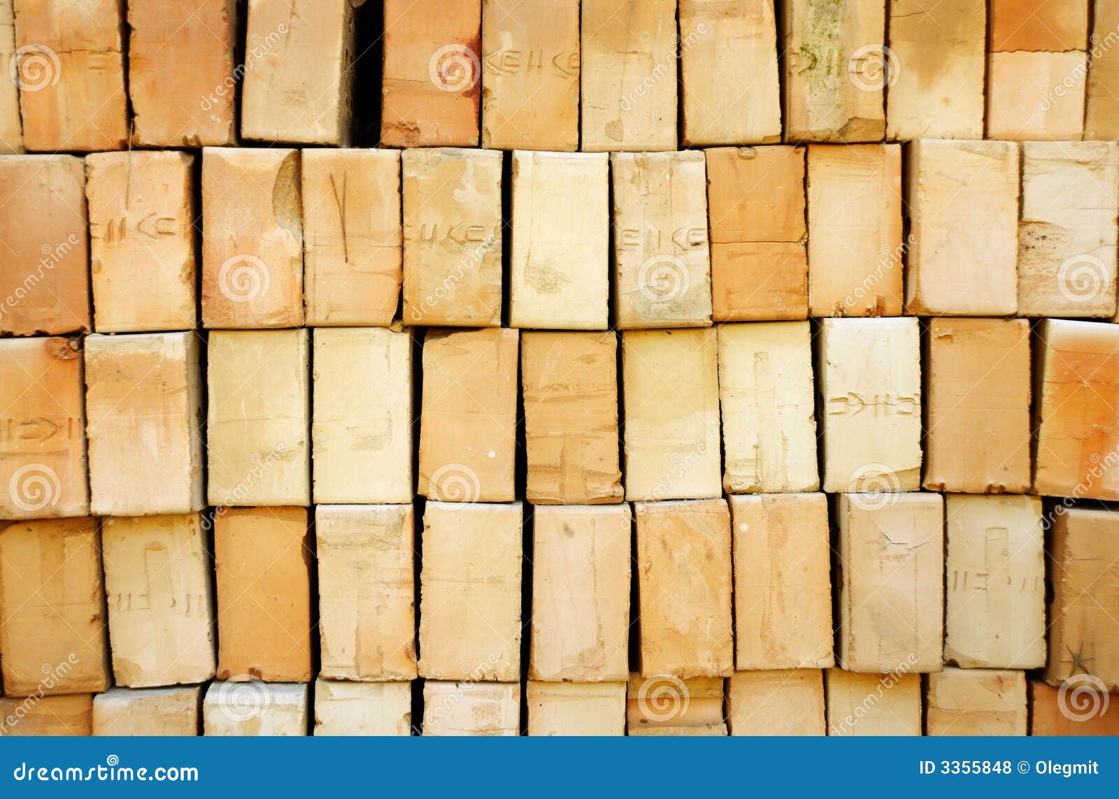 Pile of yellow bricks stock photo. Image of stacks, pattern - 3355848