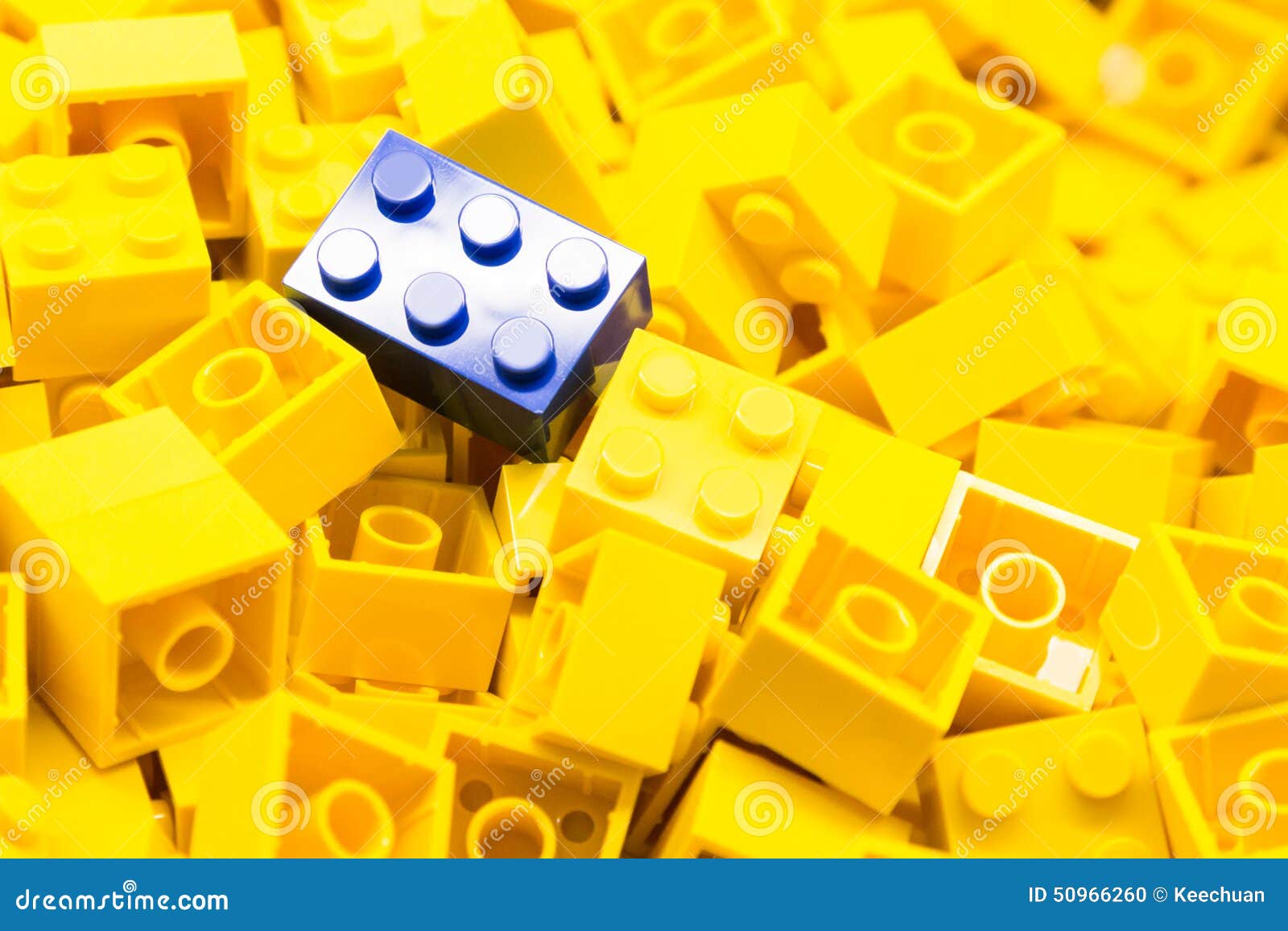 Pile of Yellow Color Building Blocks with Selective Focus and Highlight ...