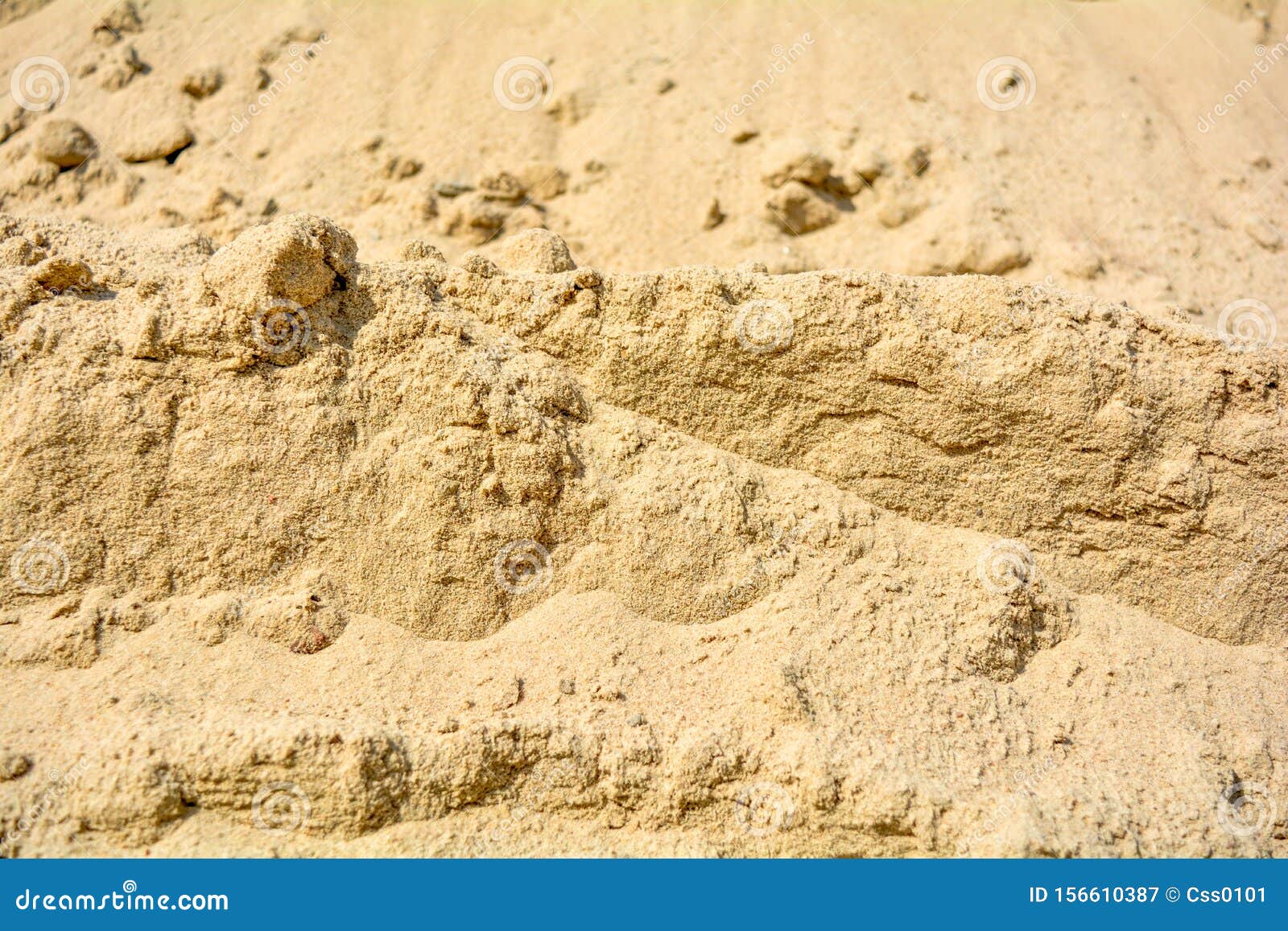 Pile of Yellow Sand Texture. Construction Supplies. Sand Pile with ...
