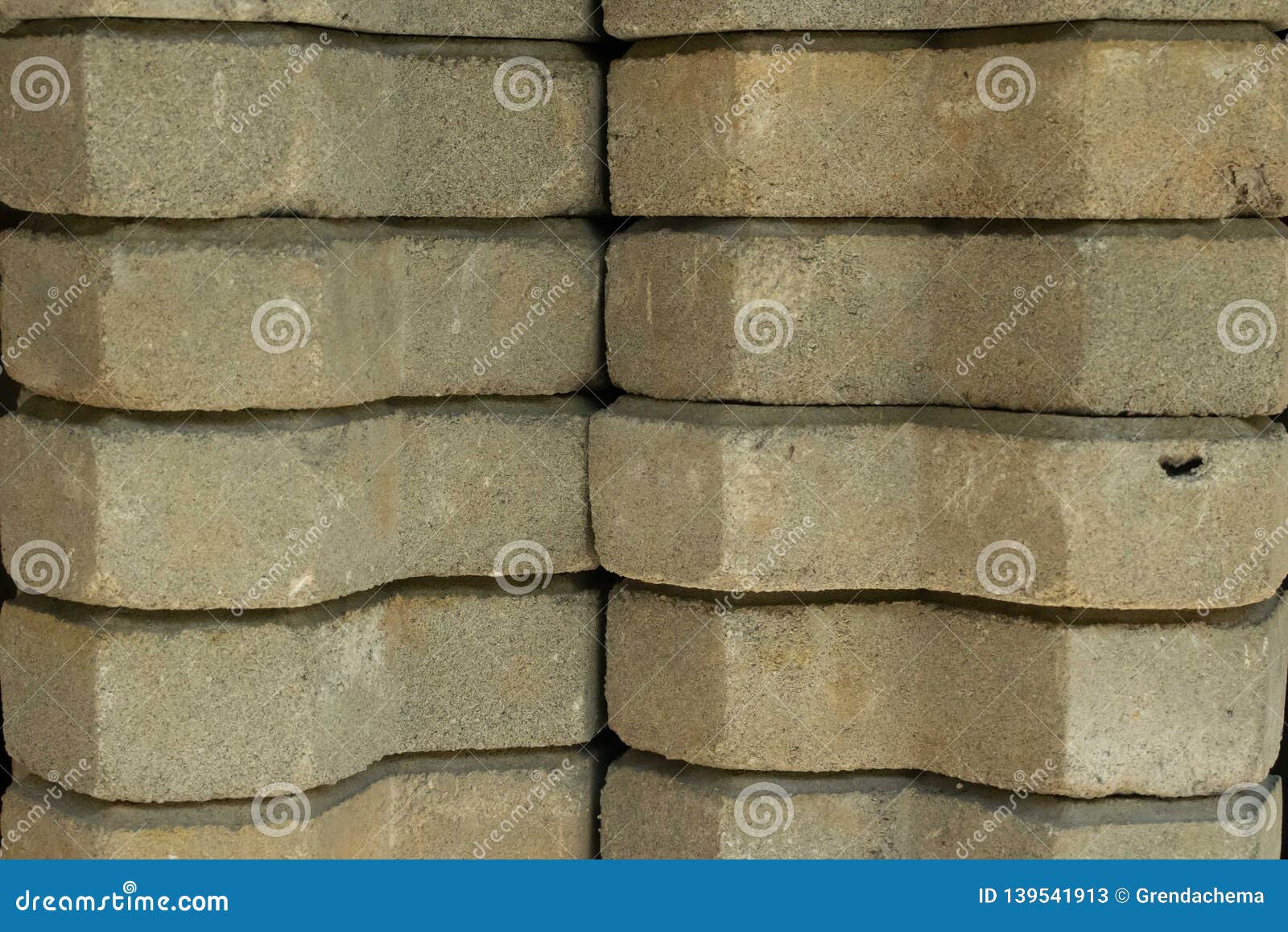 Piled Bricks Closeup,concrete Blocks Stacked Stock Image - Image of ...