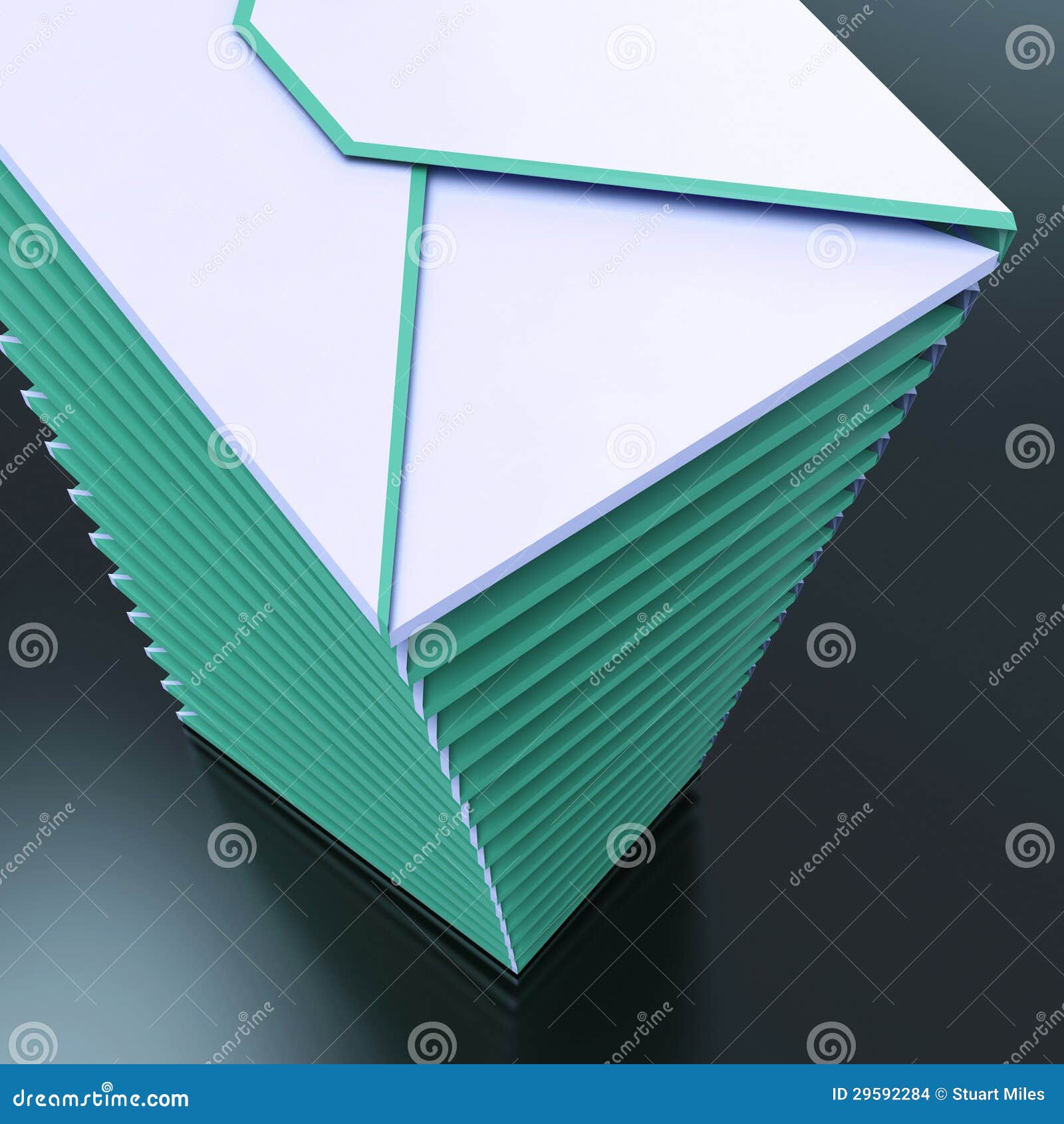 Piled Envelopes Shows Computer Mail Outbox Communication Stock ...