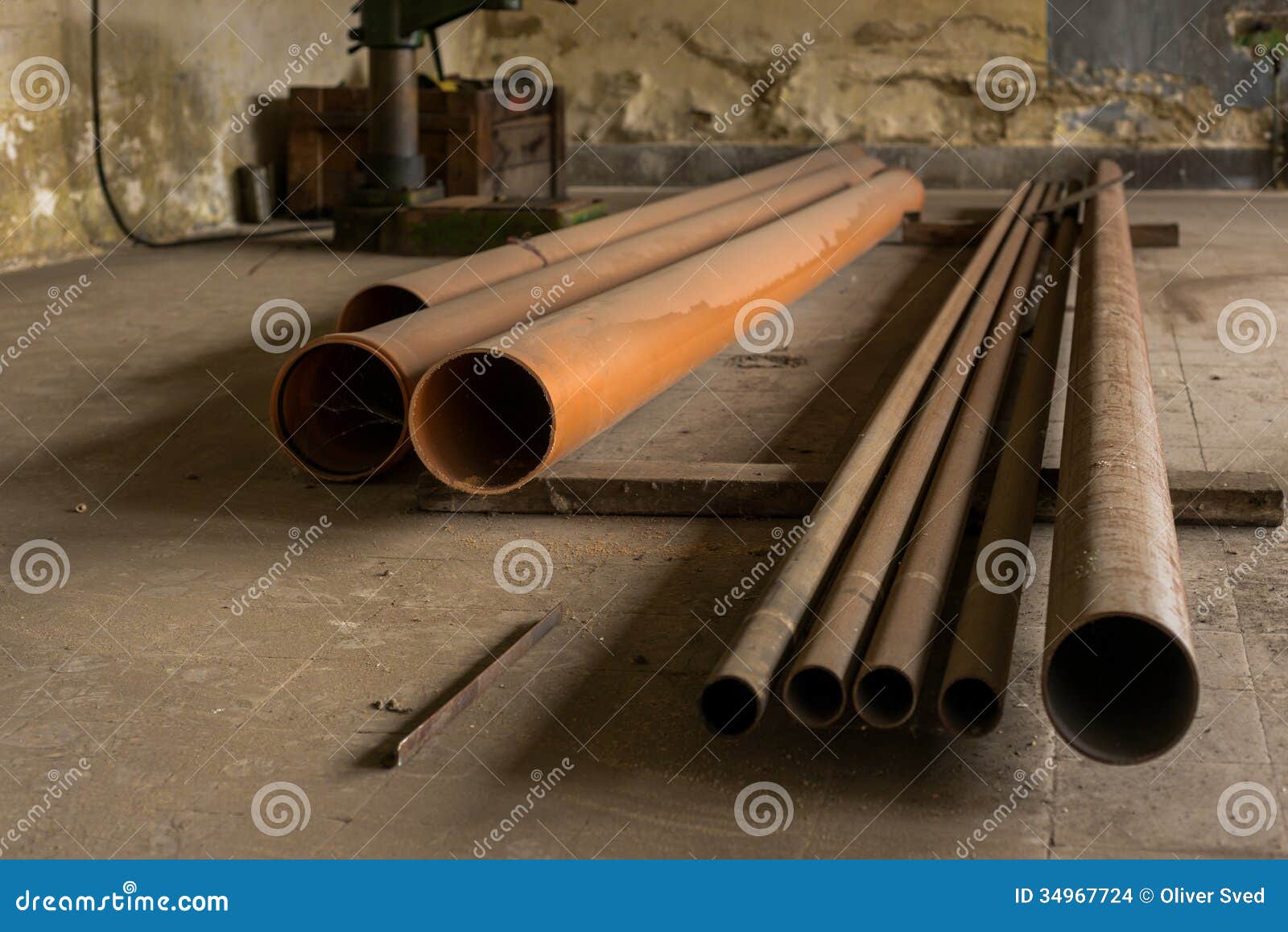 Piled Old, Rusty, Dirty Pipes Stock Photo - Image of brown, closeup ...