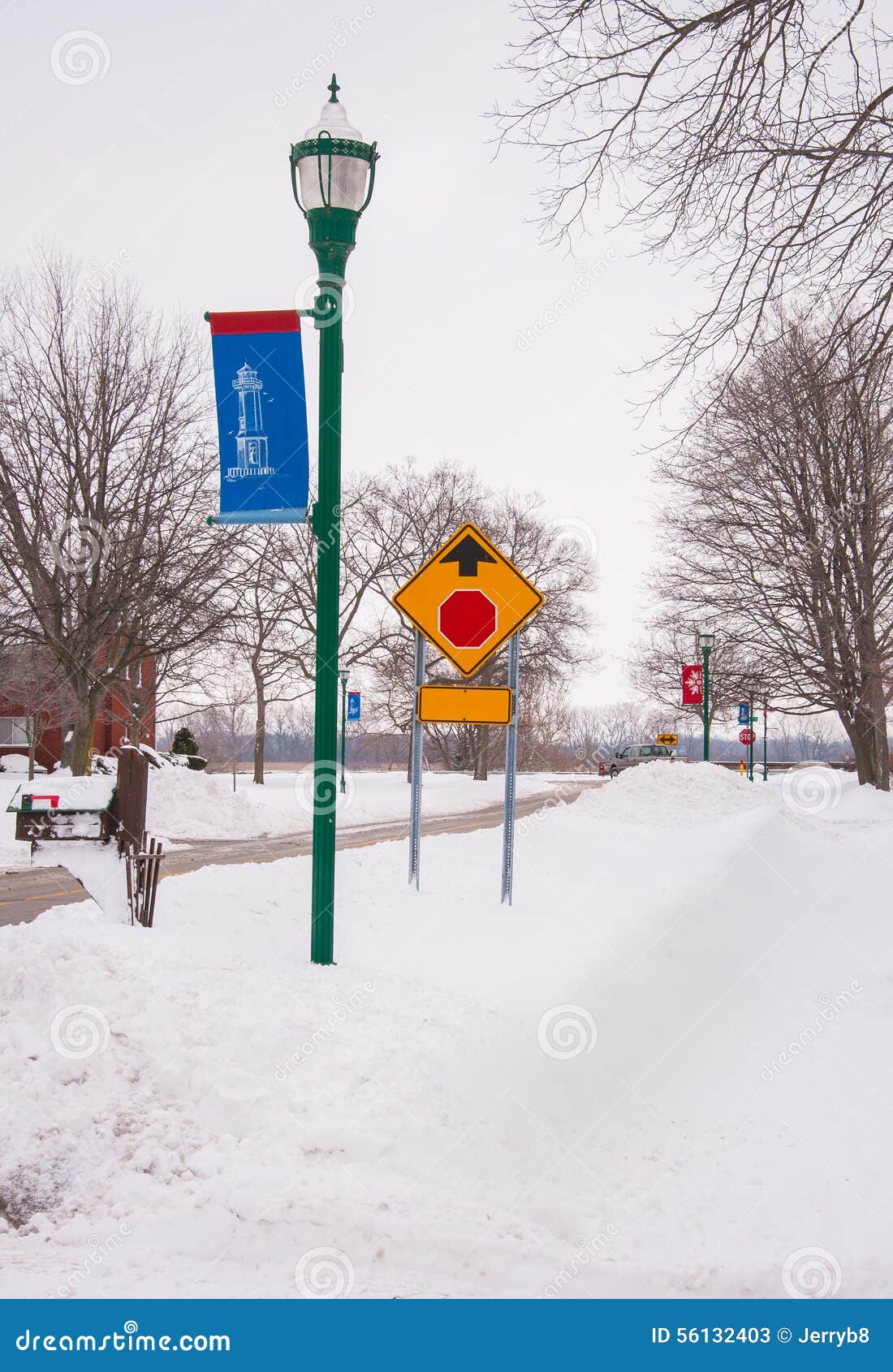 Piled Snow after Storm stock image. Image of shovel, blower - 56132403