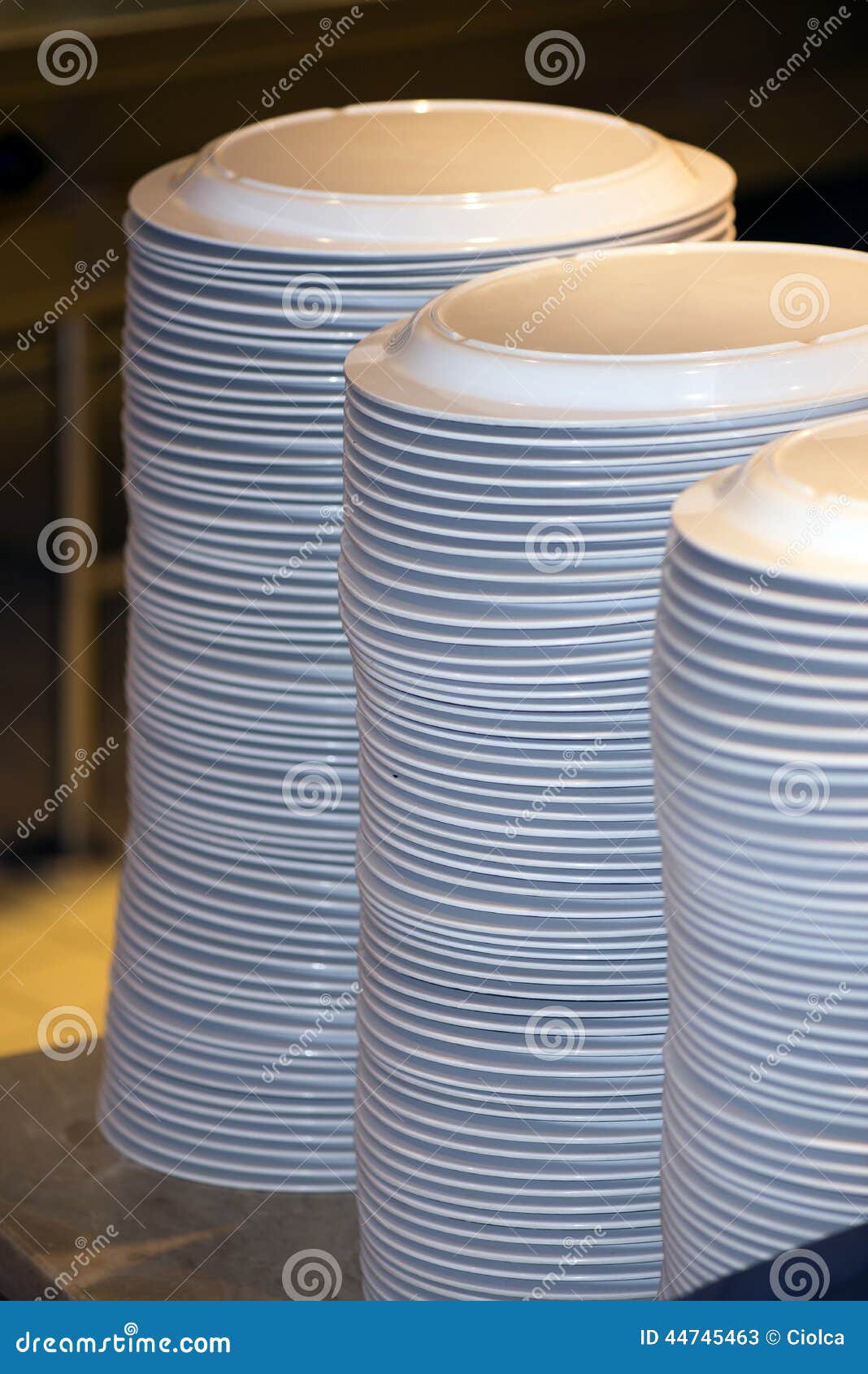 Piled Stack of Clean Dishes Plates Stock Image - Image of ceramic, pile ...