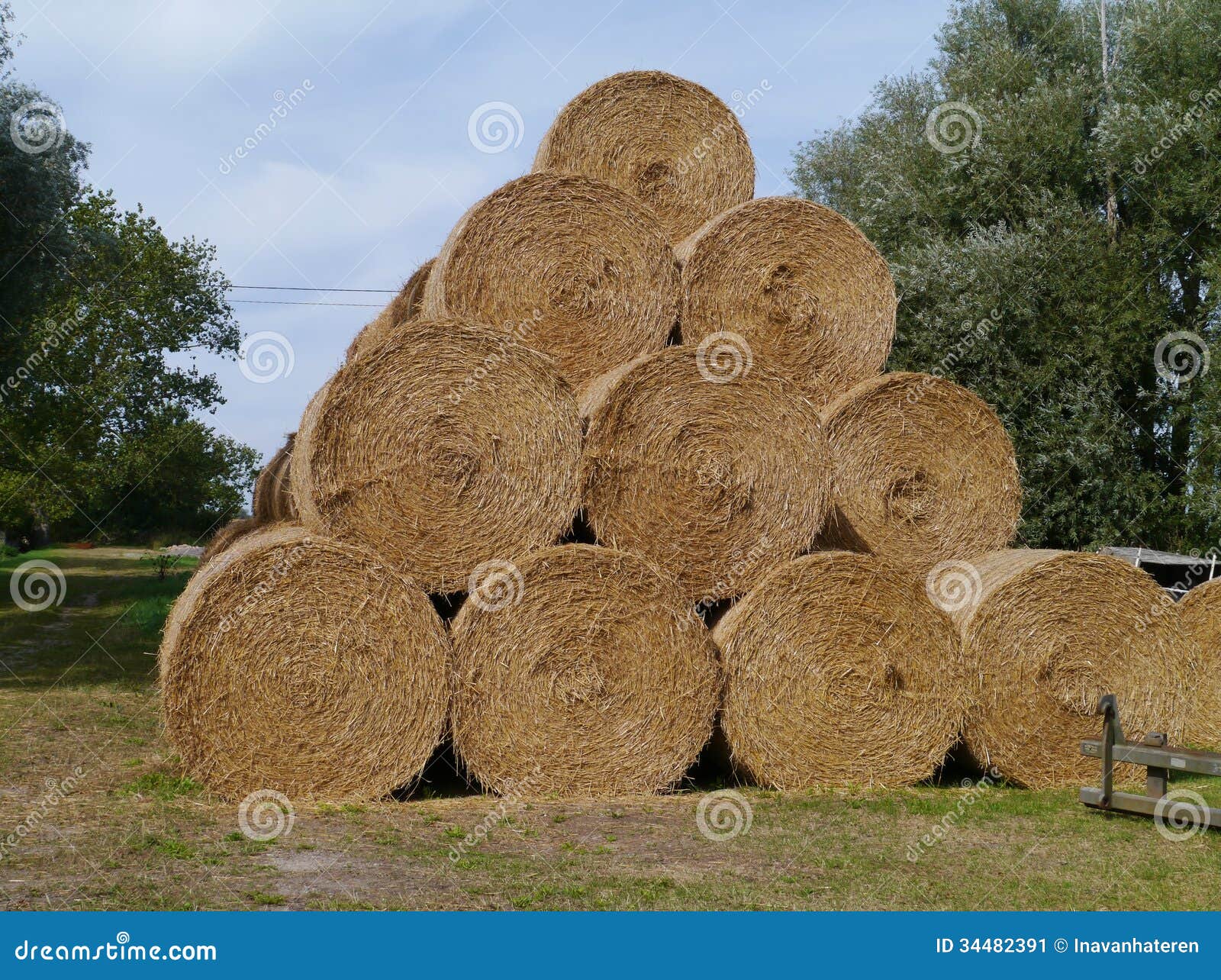 Piled straw bales stock image. Image of baltic, island - 34482391