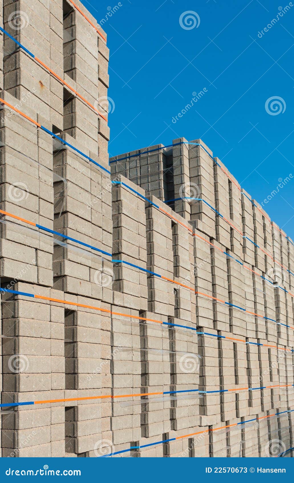 Piled up bricks stock image. Image of texture, grey, pallet - 22570673