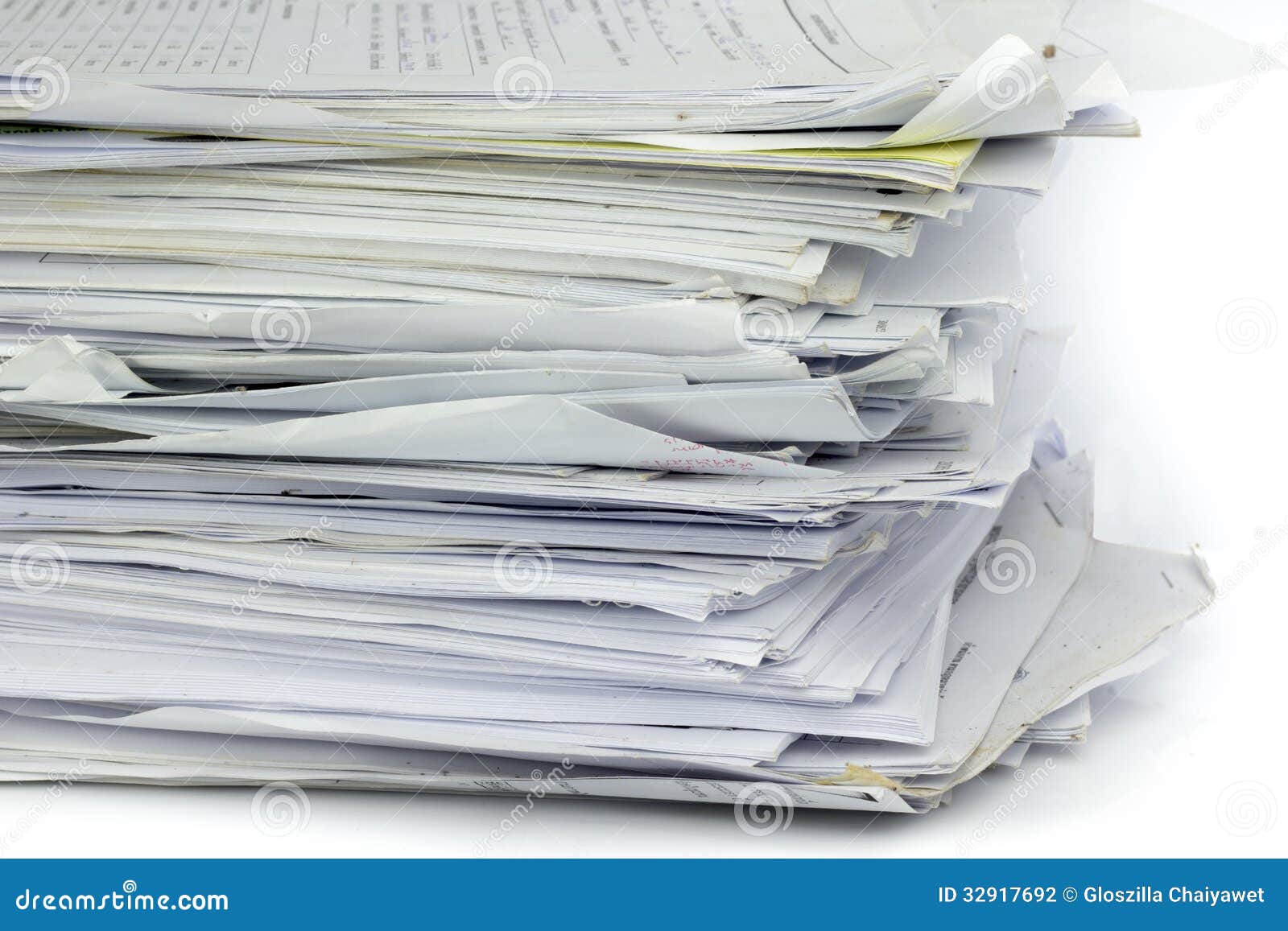 Piled Up Office Work Papers Stock Photo - Image of organization, media ...
