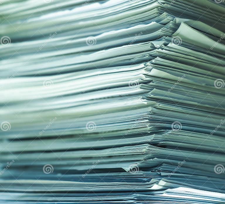 A Piled Up Office Work Papers Stock Photo - Image of parchment, sheet ...