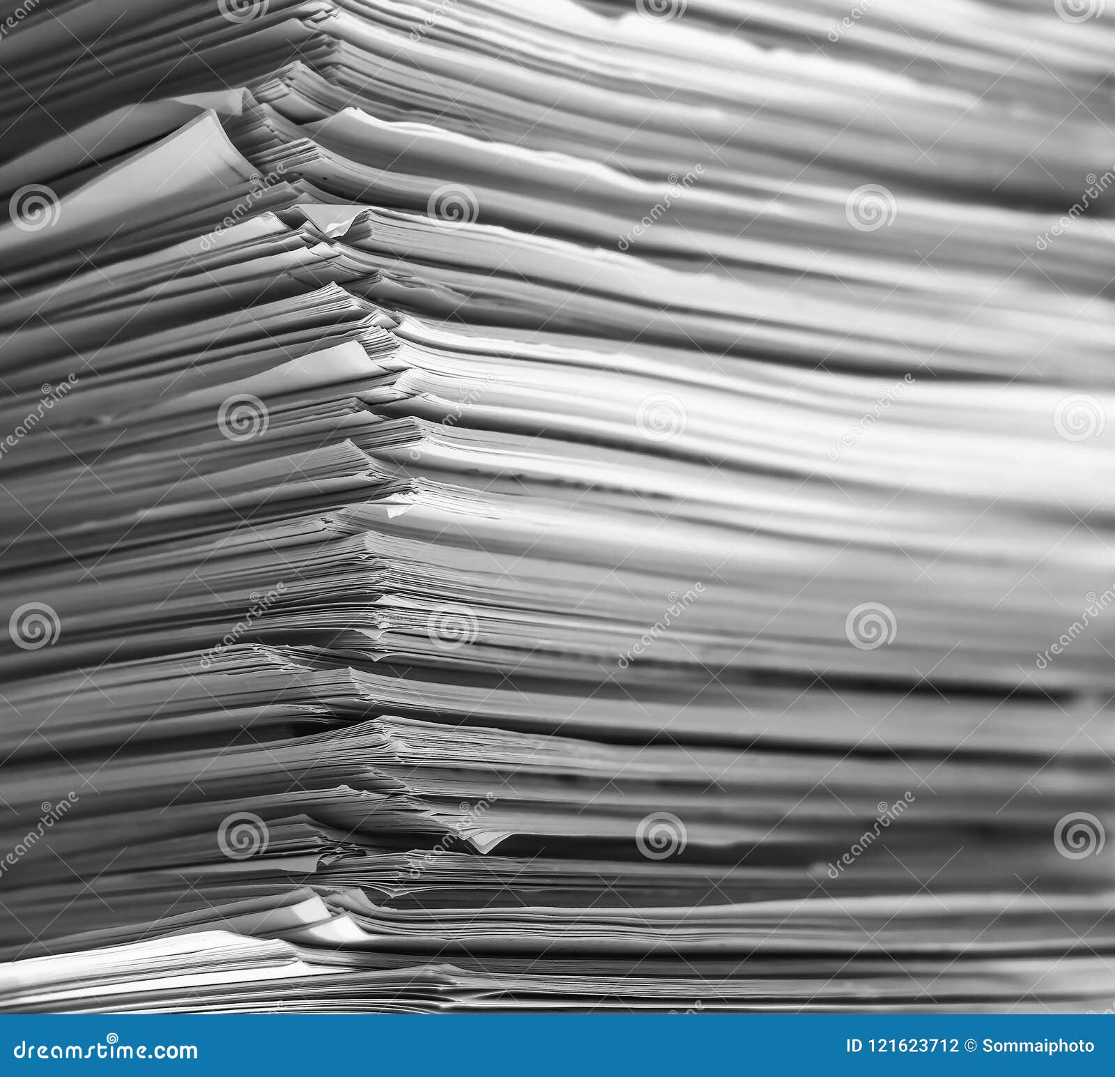A Piled Up Office Work Papers Stock Photo - Image of sheet, chaos ...