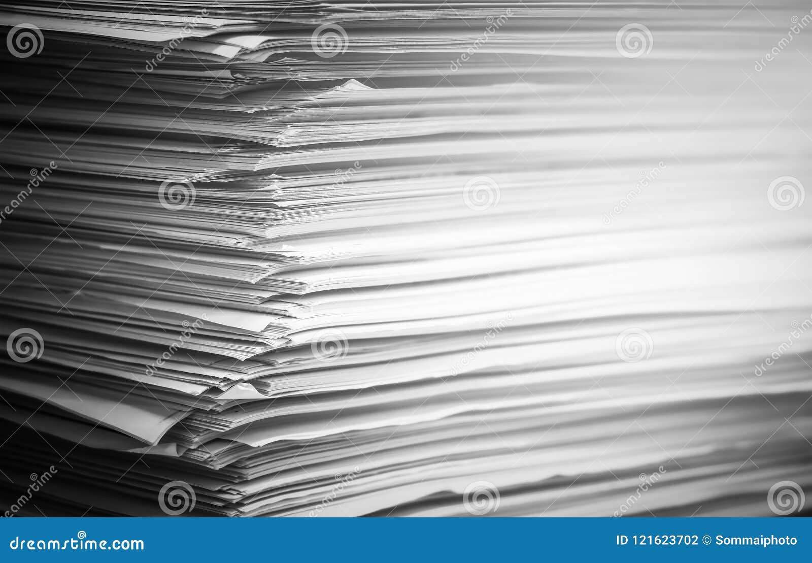 A Piled Up Office Work Papers Stock Photo - Image of work, page: 121623702