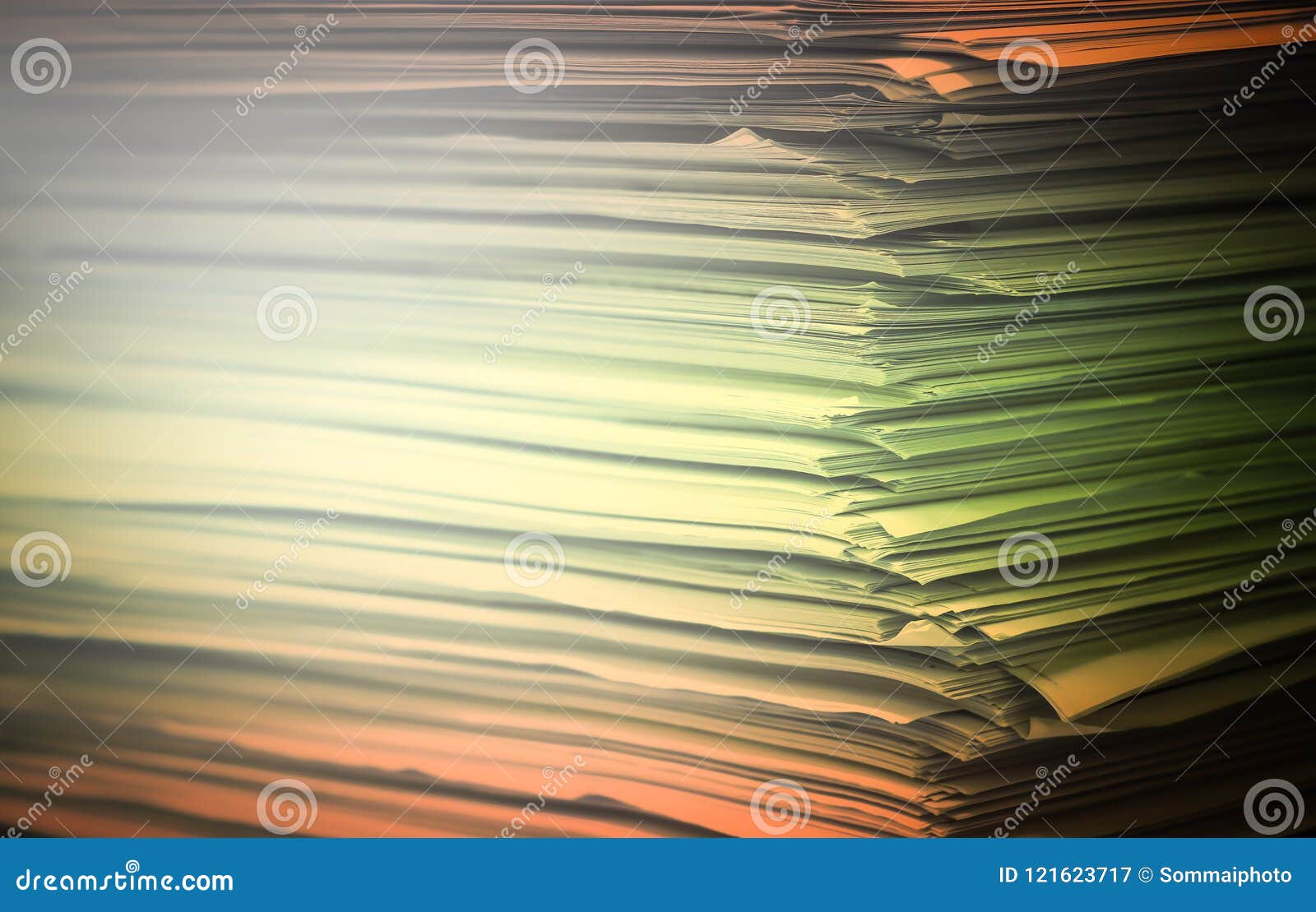 A Piled Up Office Work Papers Stock Image - Image of work, document ...