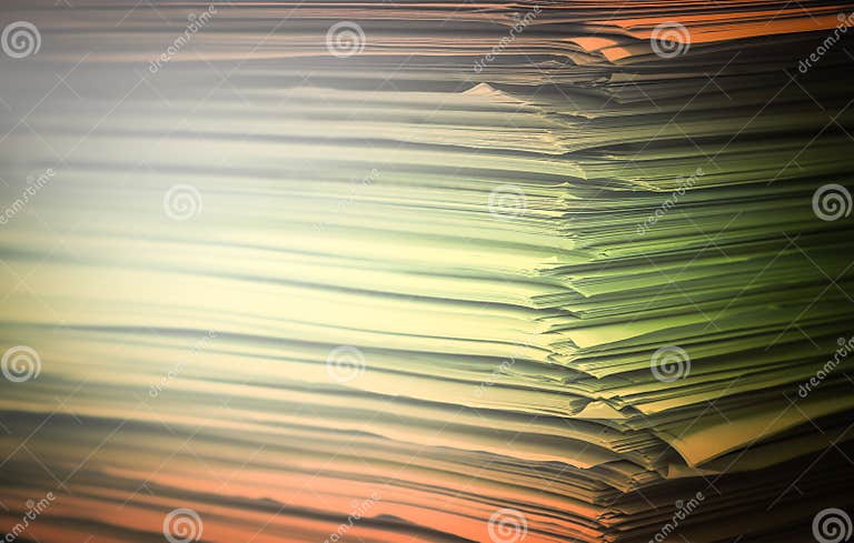 A Piled Up Office Work Papers Stock Image - Image of work, document ...