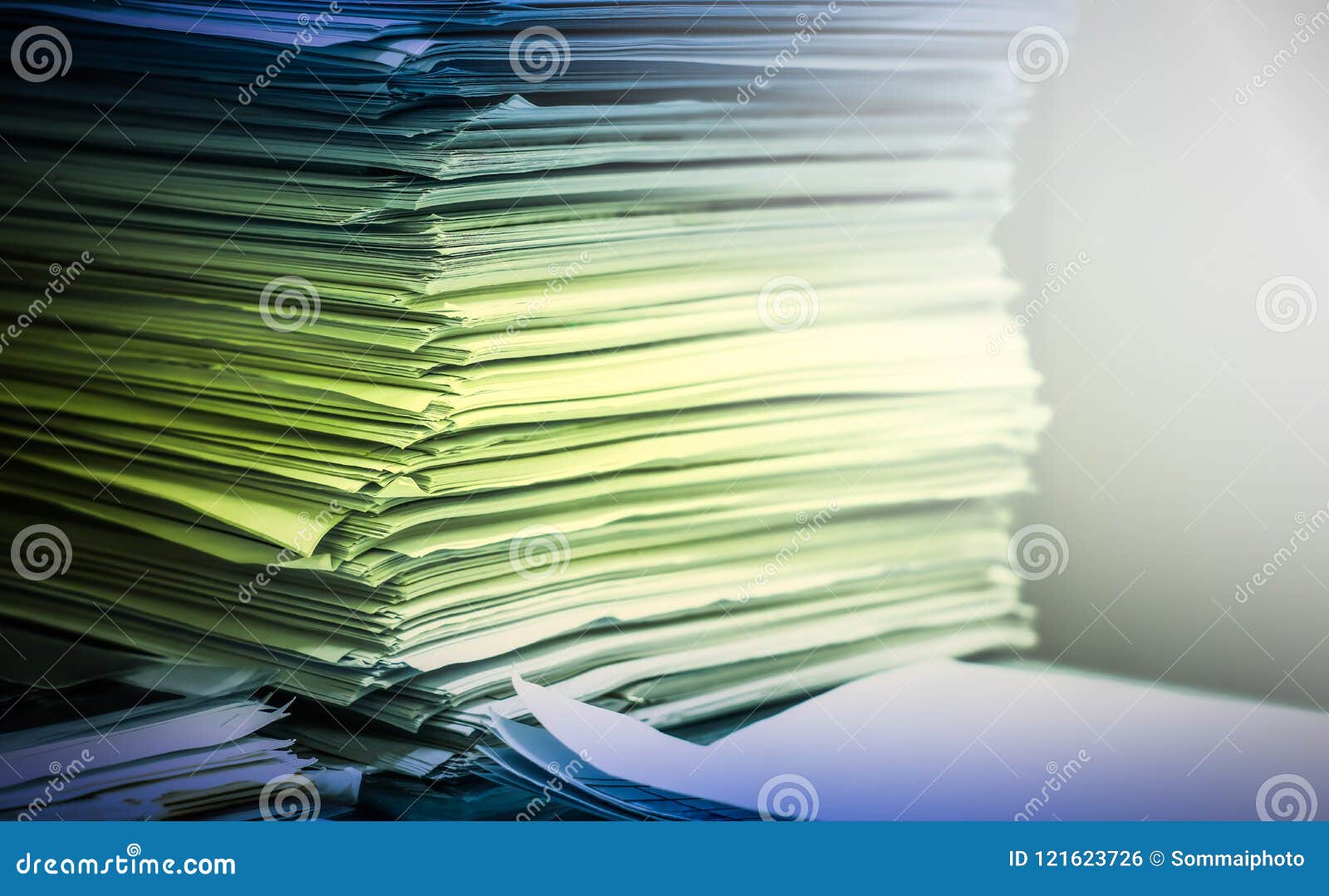 A Piled Up Office Work Papers Stock Photo - Image of business, legal ...