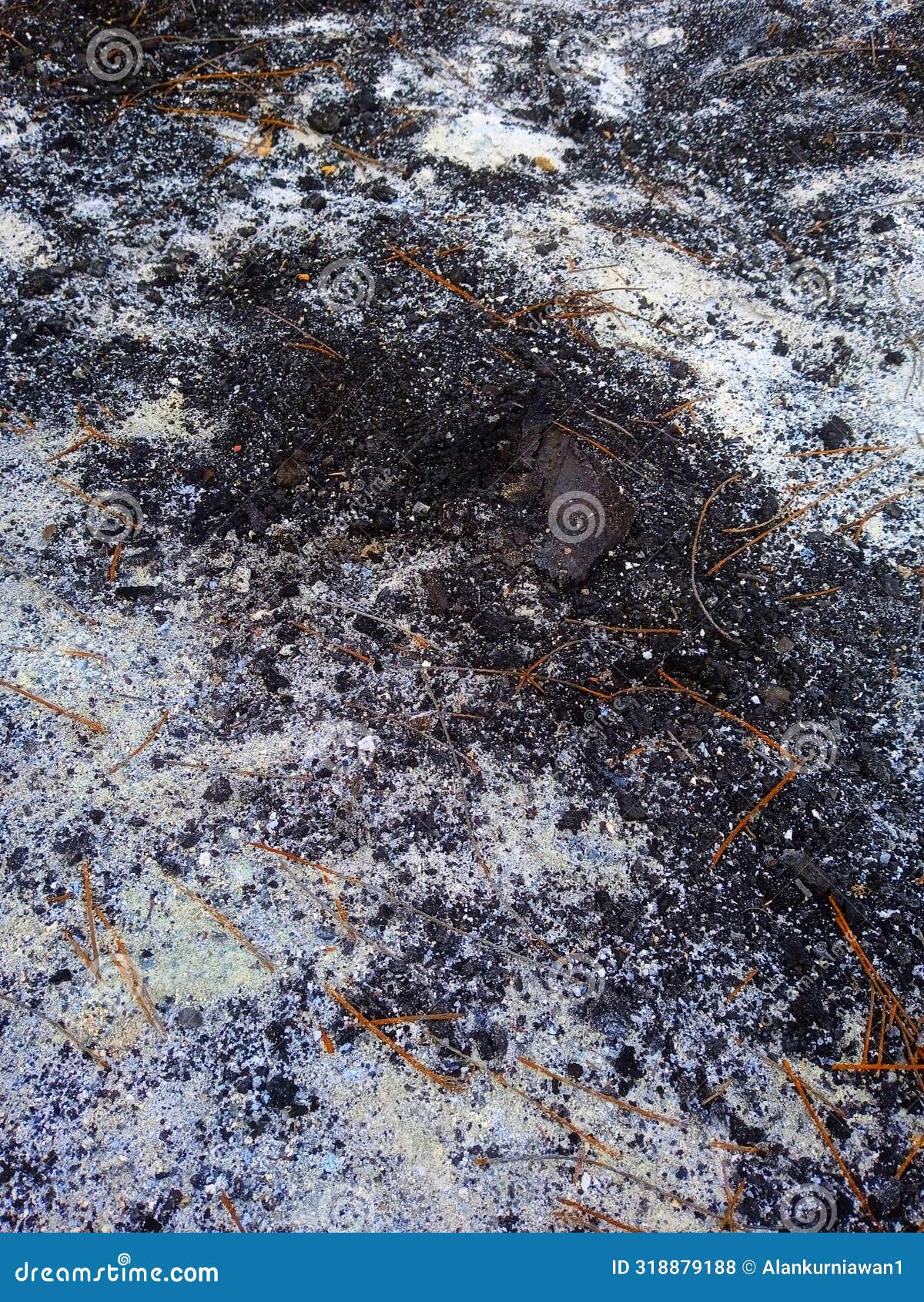 Piles of Ash that Look Like Snow. Very Beautiful Stock Photo - Image of ...
