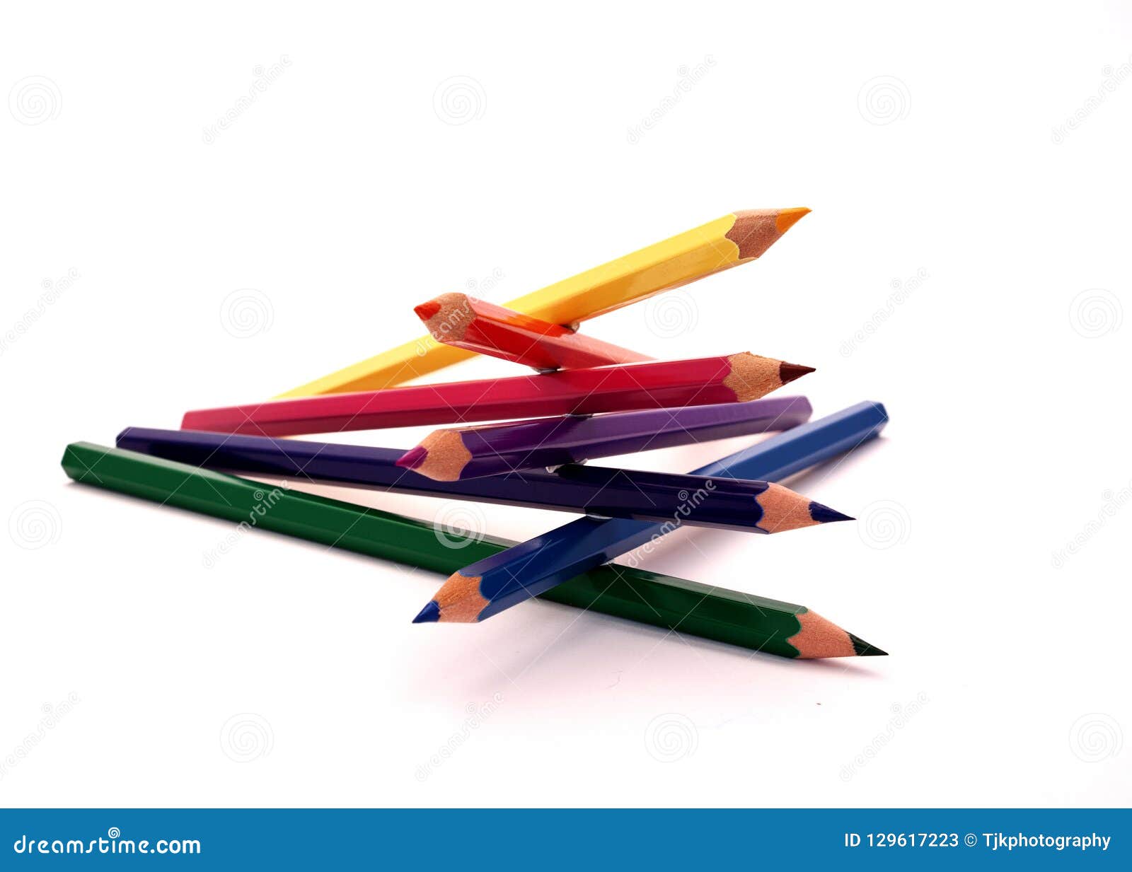 Coloured Pencils in Assorted Piles Stock Image - Image of assorted ...