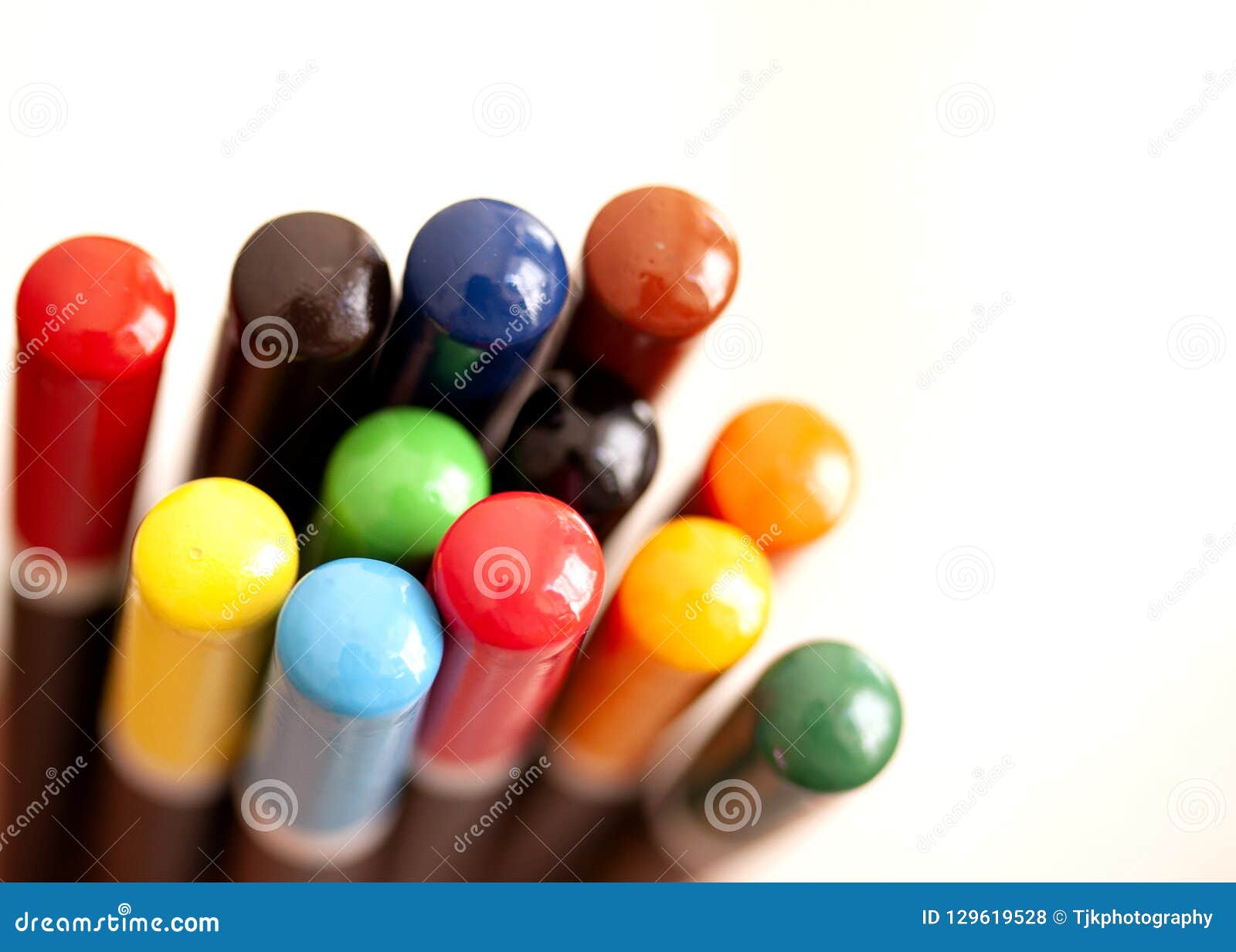 Coloured Pencils in Assorted Piles Stock Photo - Image of pencils ...