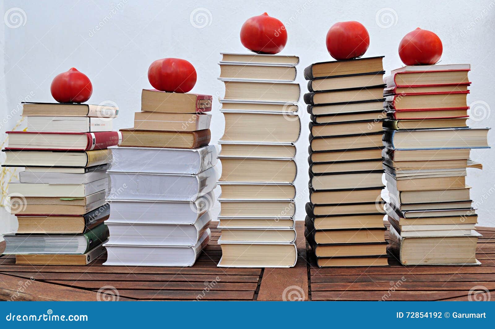 Piles of books stock photo. Image of piles, school, isolated - 72854192