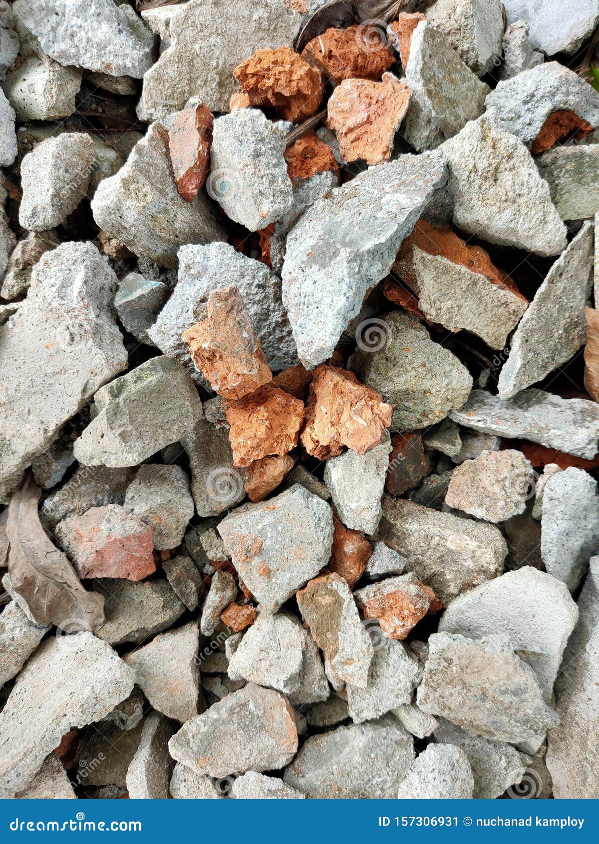 Piles Broken Granite Slices Trash Dump Pollution Royalty-Free Stock ...