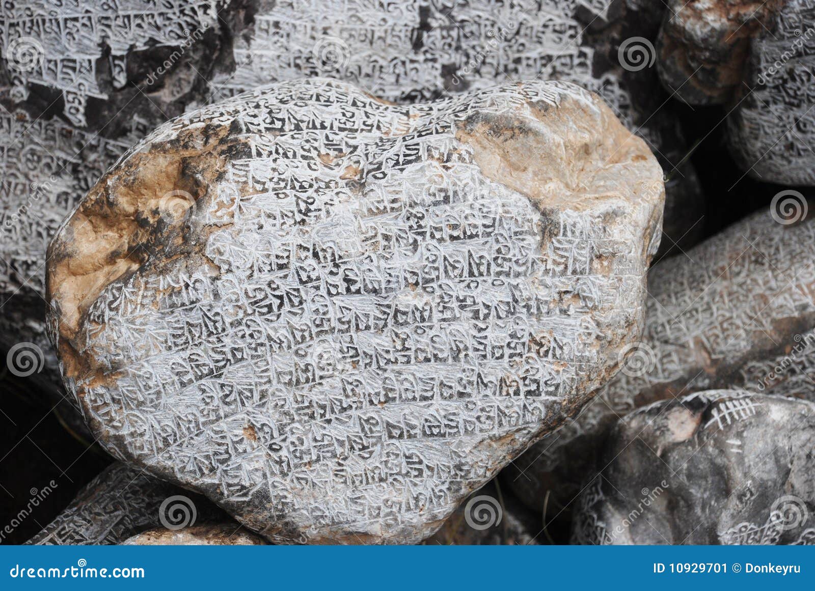 Piles of Buddhist Inscriptions Stock Image - Image of buddhist, detail ...