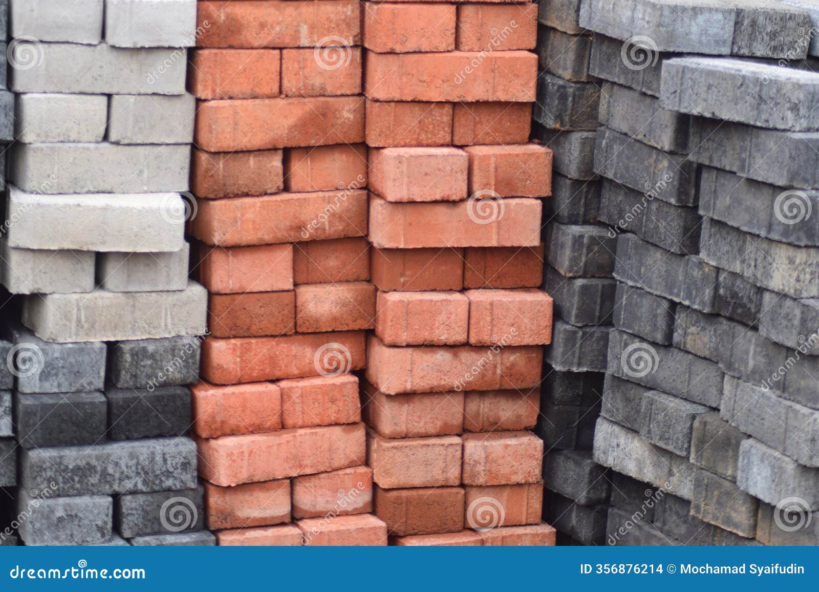 Piles of Building Materials in the Form of Paving Blocks Piled Up for ...