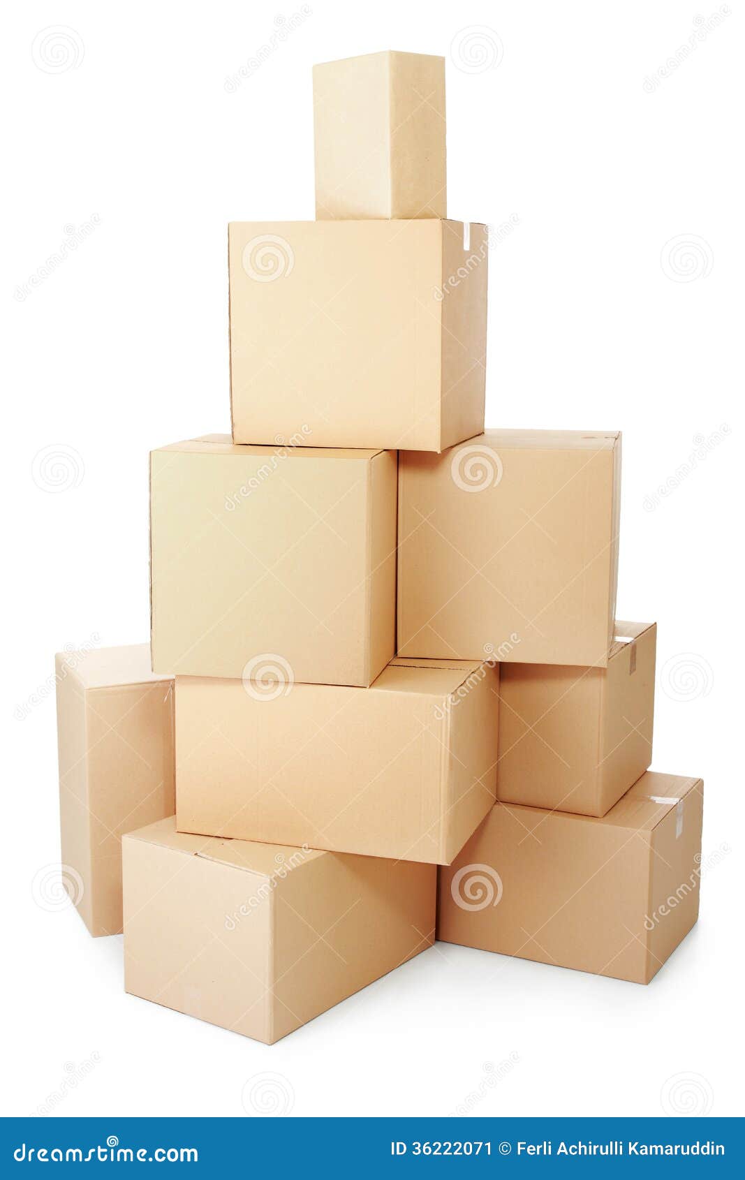 Piles of cardboard boxes stock image. Image of brown - 36222071