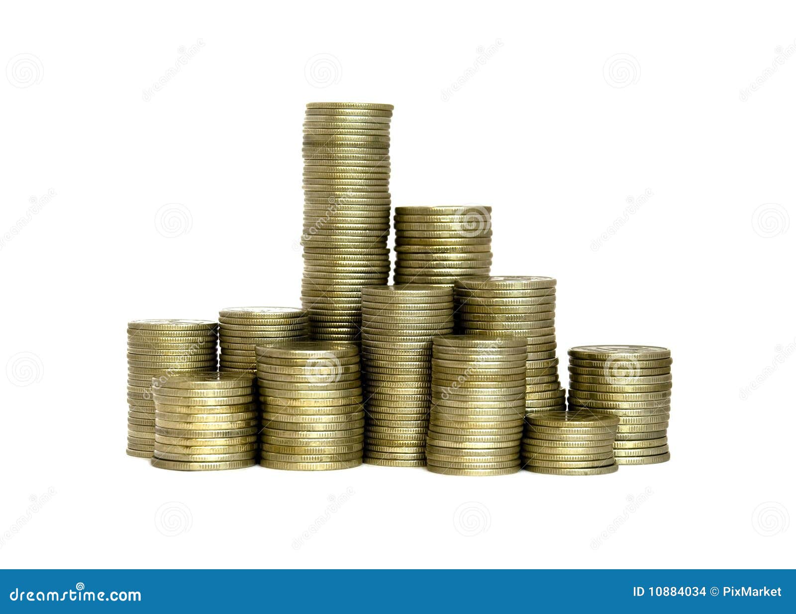 Piles of coins stock photo. Image of currency, pile, bank - 10884034