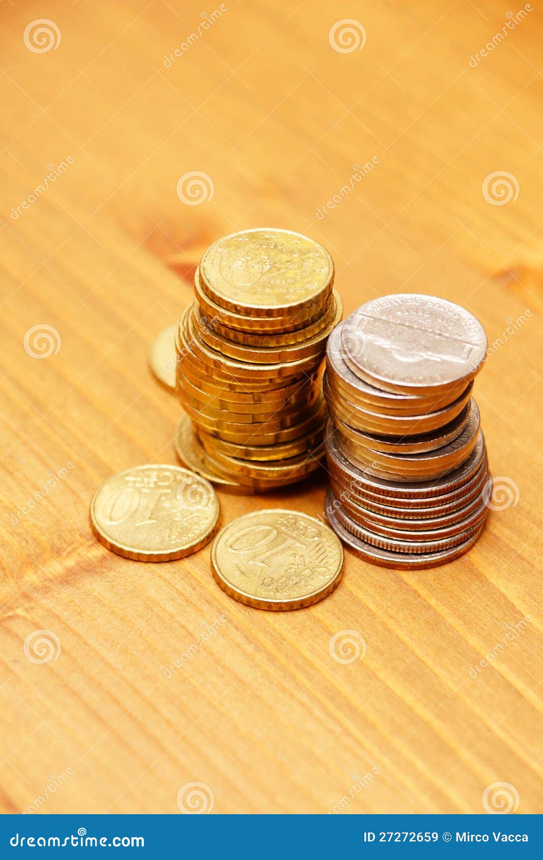 Piles of coins stock image. Image of cash, gold, financial - 27272659