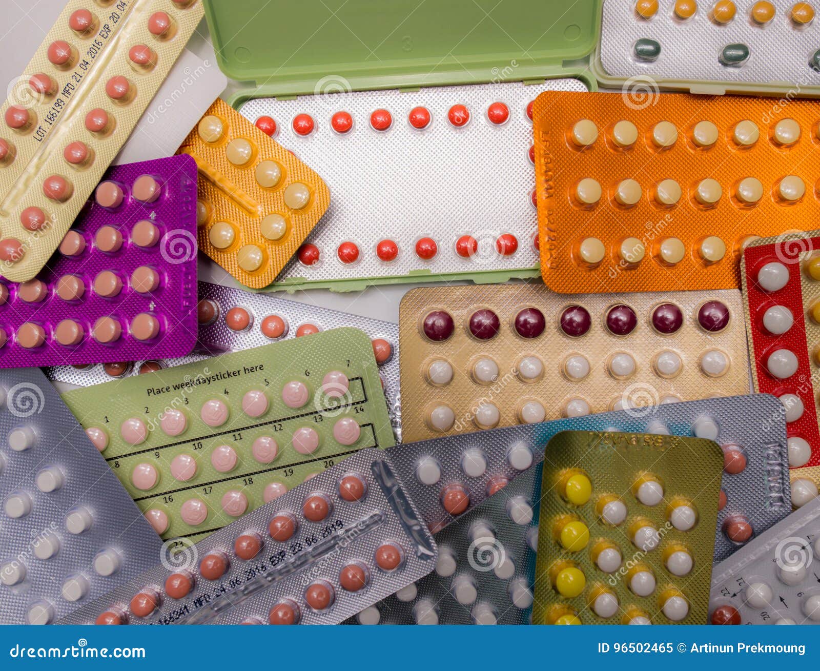 Piles of Colorful Birth Control Pills Stock Image - Image of colorful ...