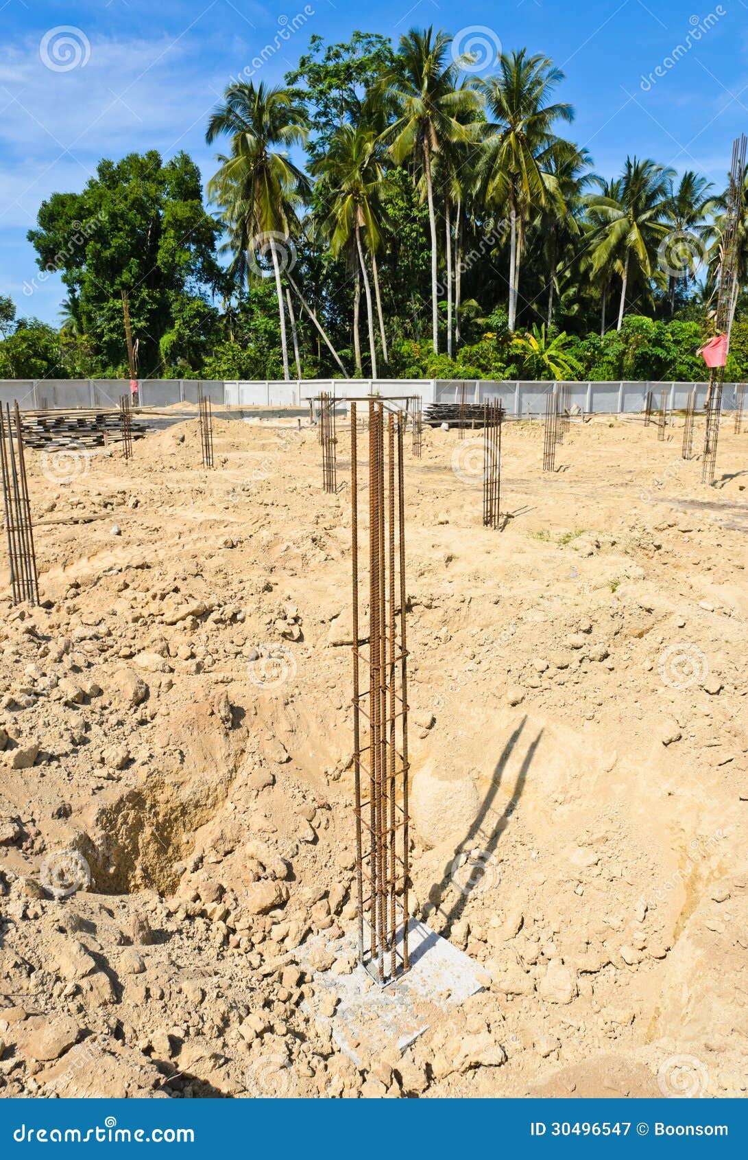 Piles in construction stock image. Image of underground - 30496547